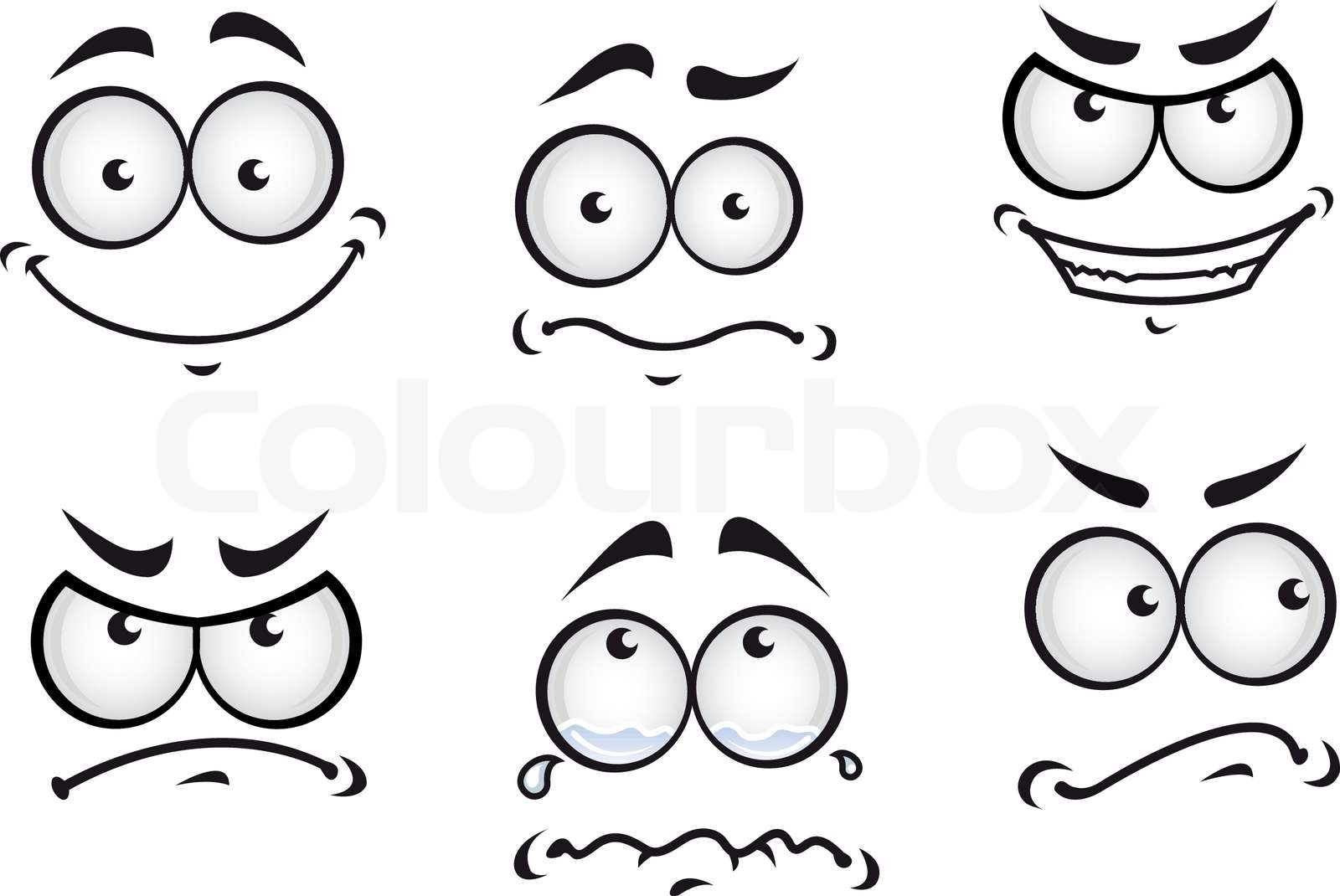 Comics faces | Stock vector | Colourbox