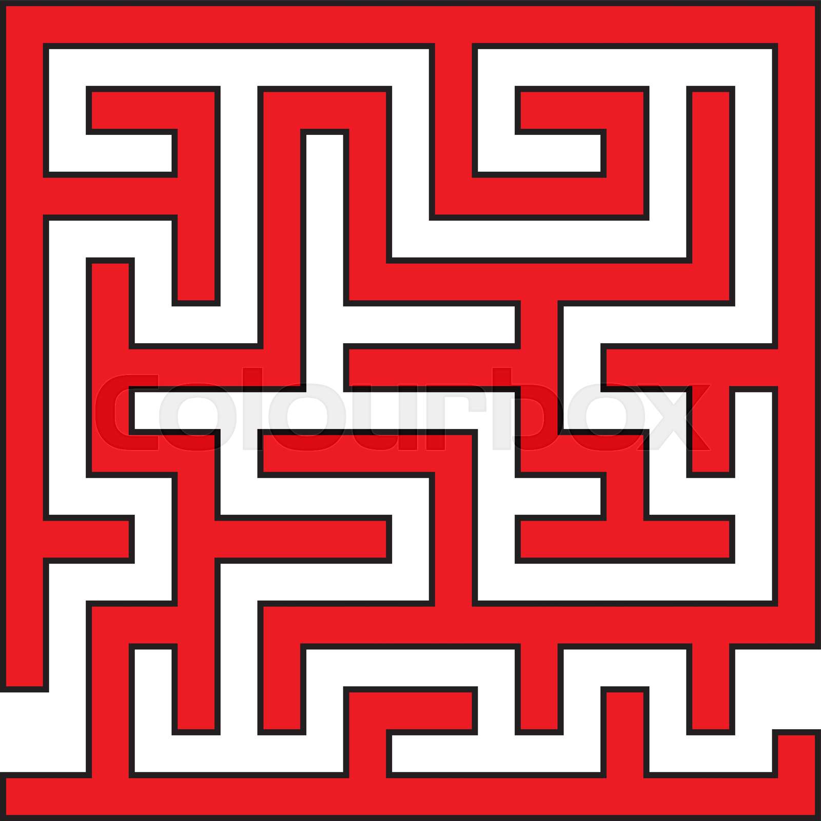 Simple Labyrinth Maze | Stock vector | Colourbox