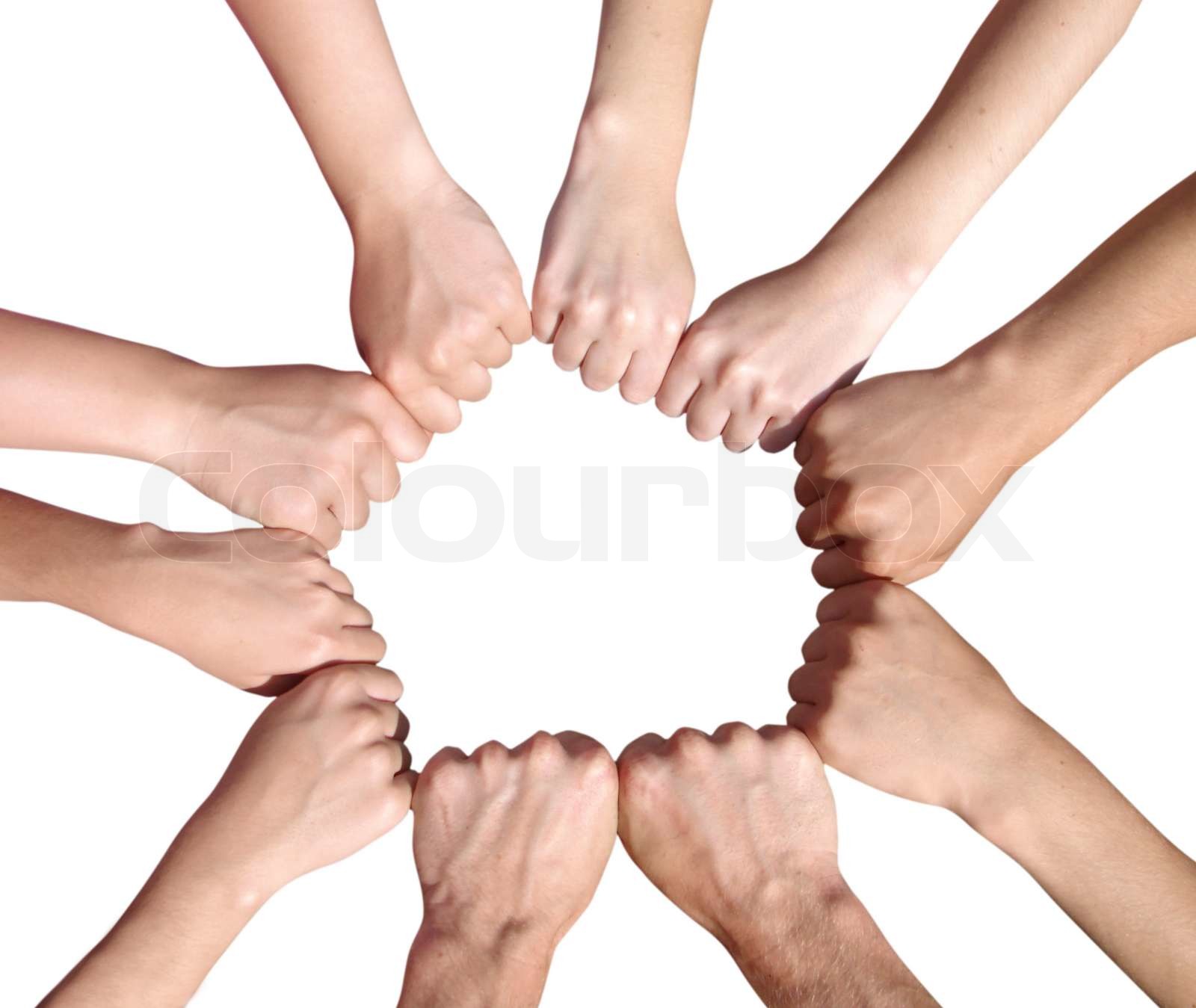 samarbejde, hænder, gruppe | Stock foto | Colourbox