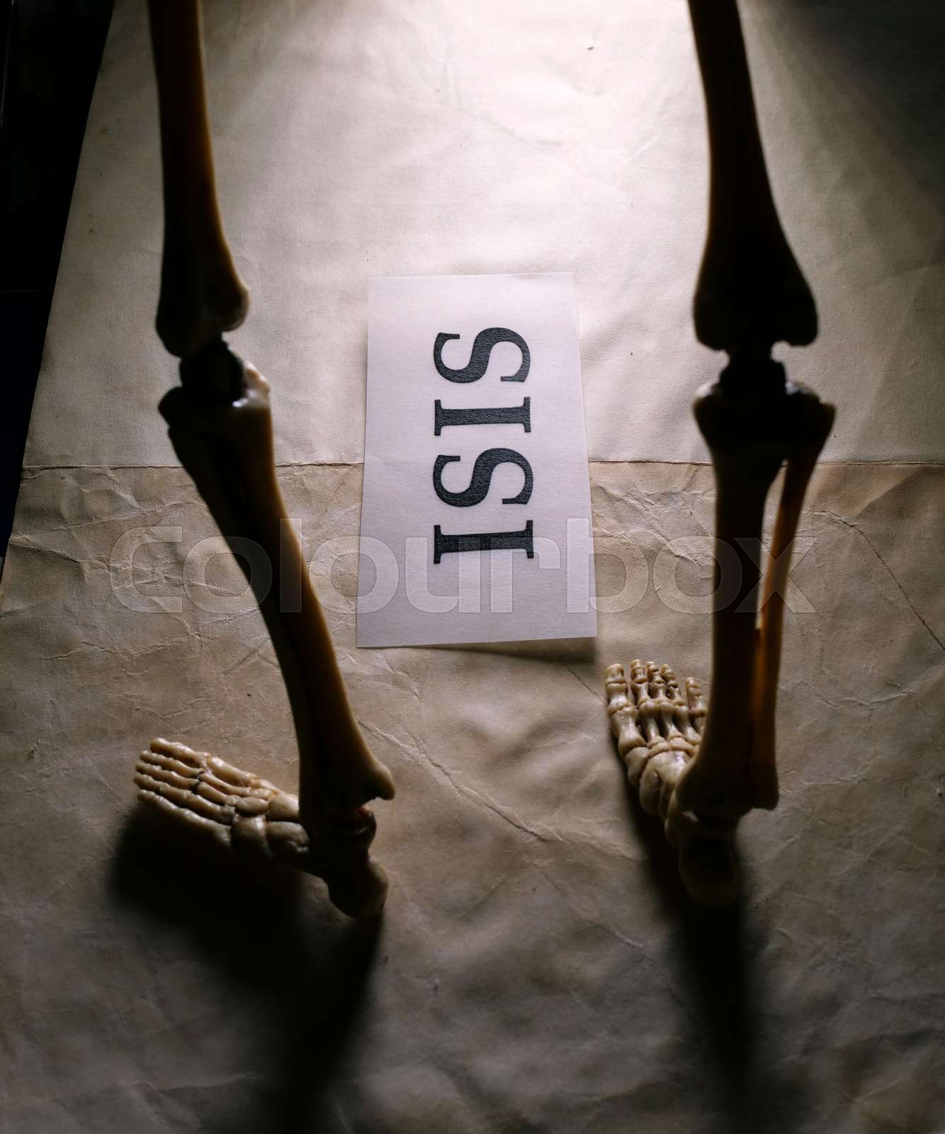 ISIS Tag with skeleton | Stock image | Colourbox
