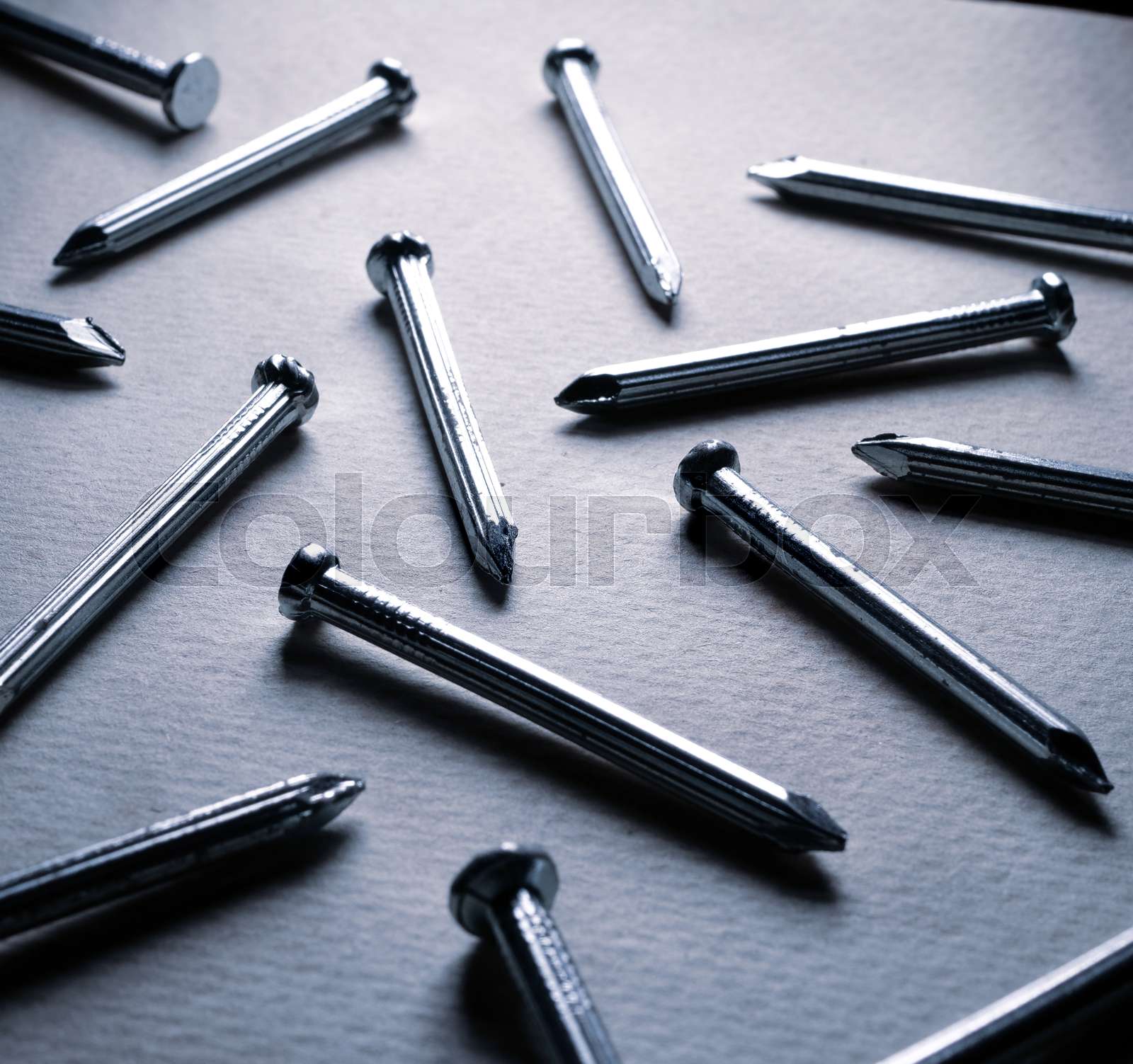 Steel Nails Close up | Stock image | Colourbox