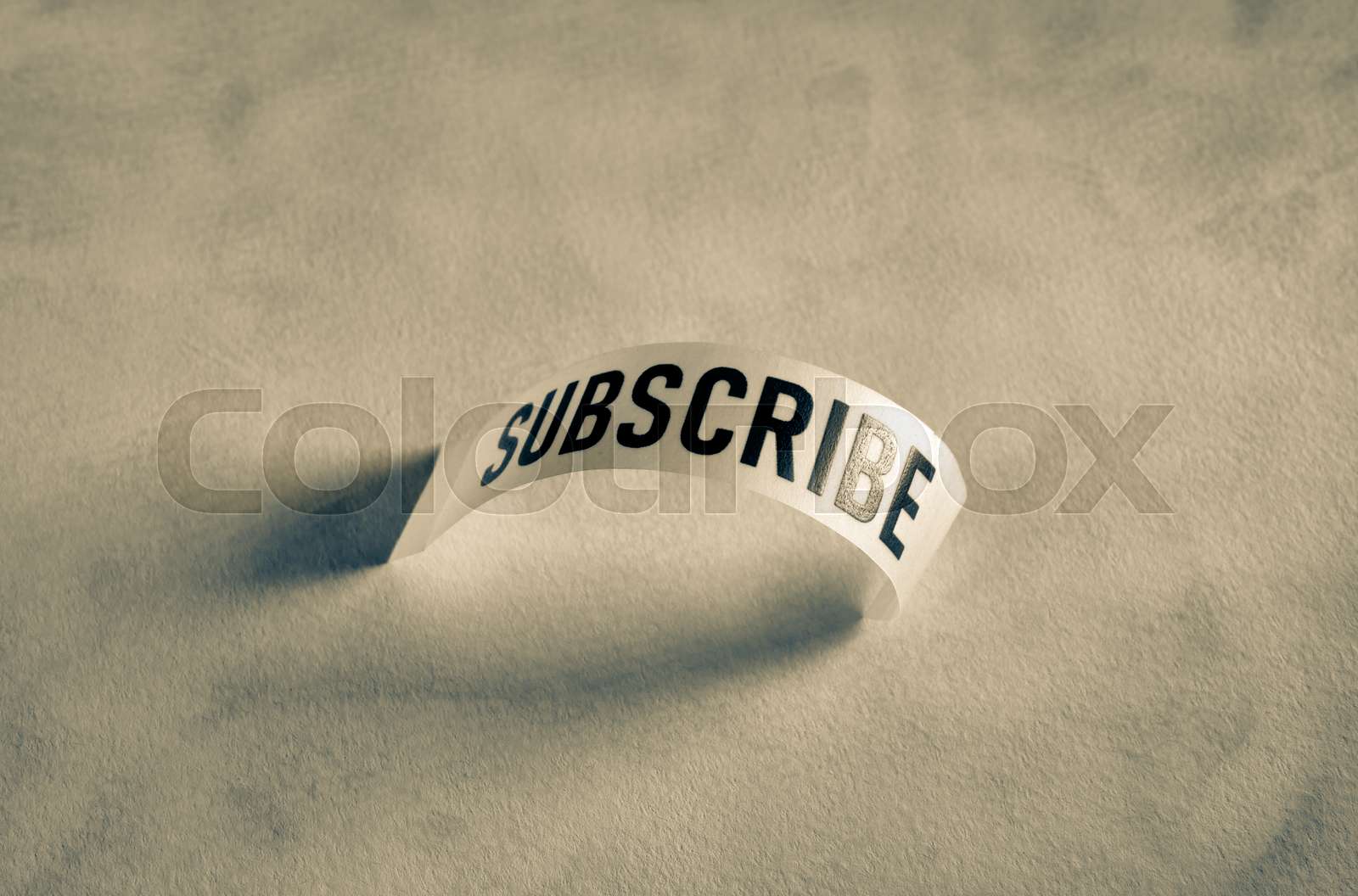 Subscribe Tag Close up | Stock image | Colourbox