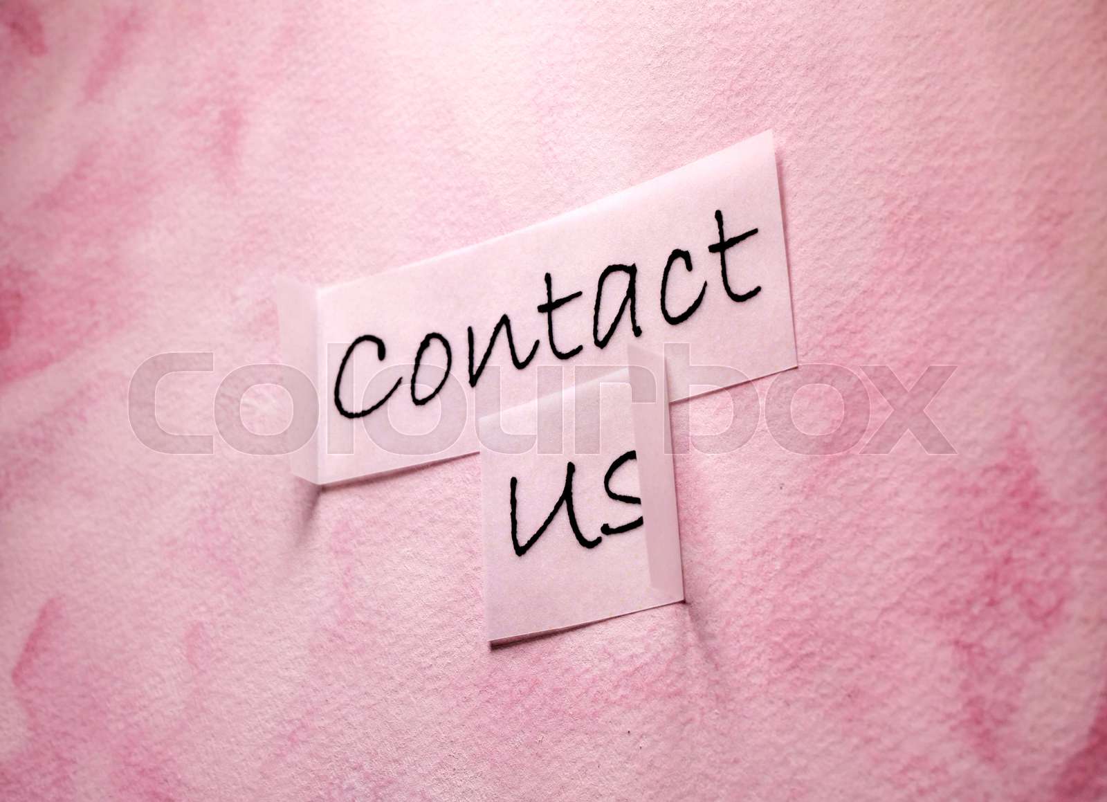 Contact Us Tag | Stock image | Colourbox