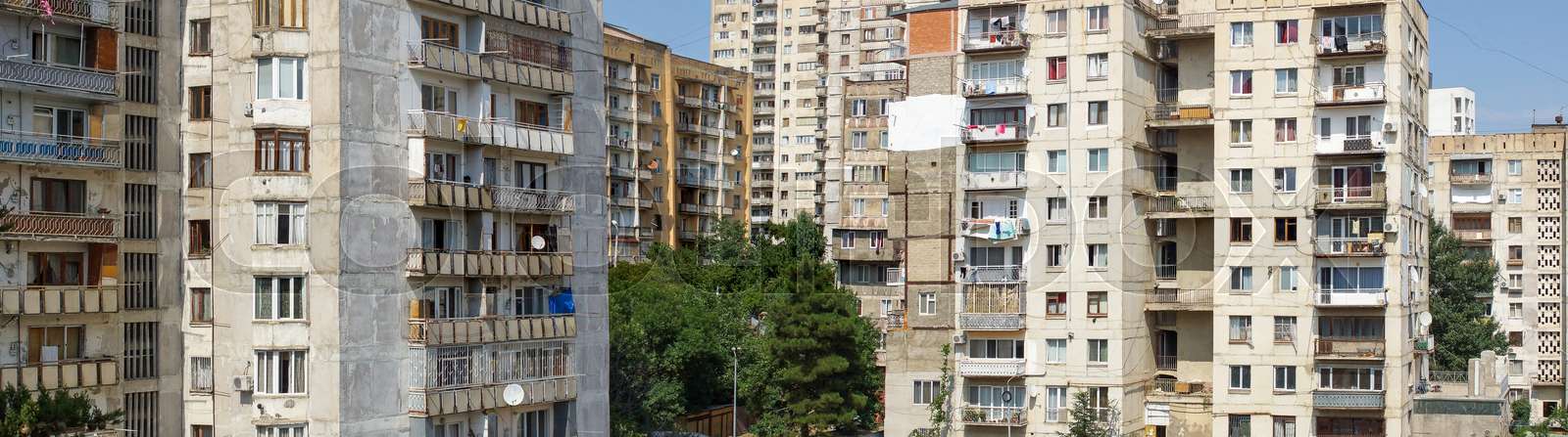 Run-down apartment building | Stock image | Colourbox