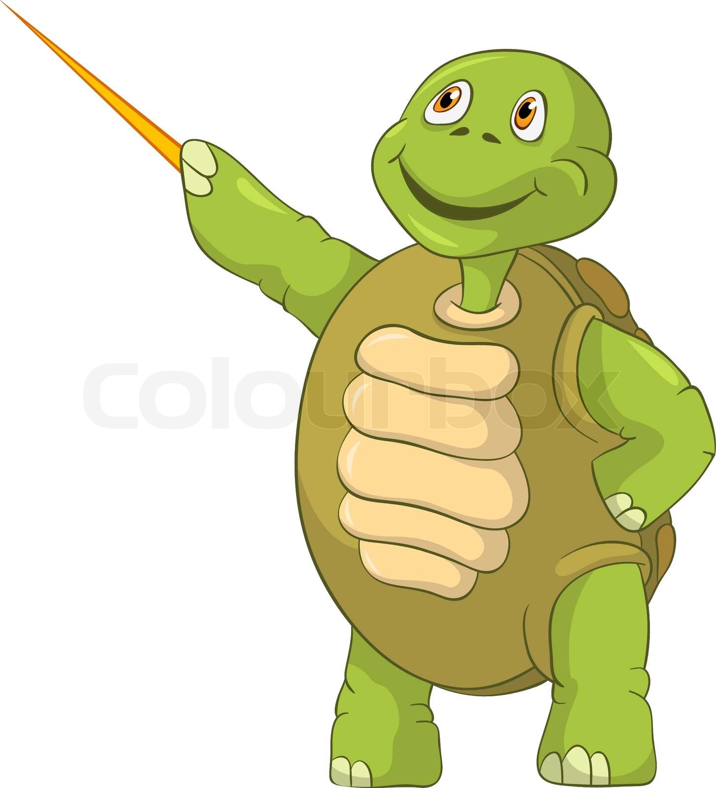 Funny Turtle Showing | Stock vector | Colourbox