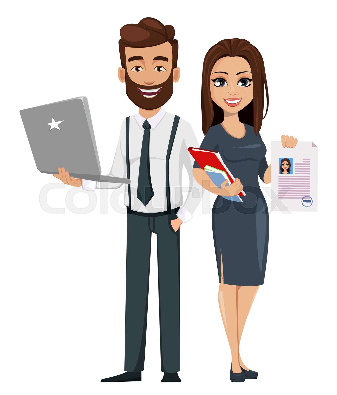 Business man and business woman | Stock vector | Colourbox