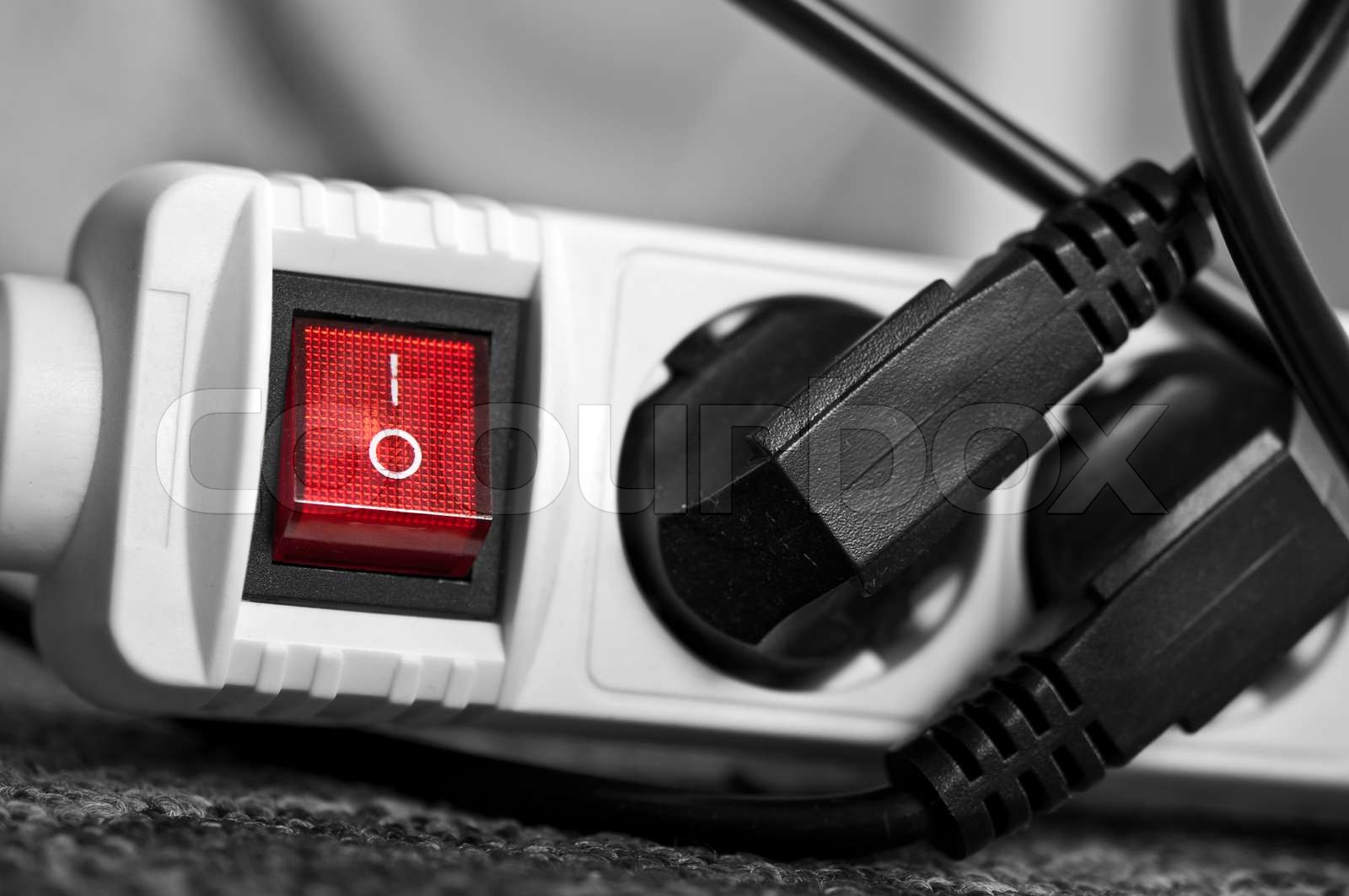 electrical socket with plugs | Stock image | Colourbox