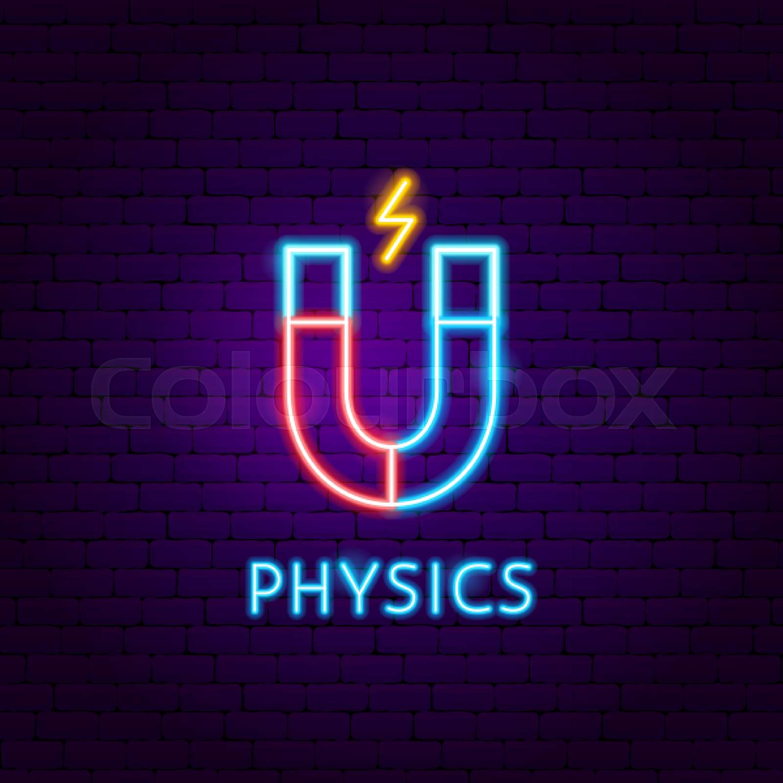 Physics Neon Label | Stock vector | Colourbox