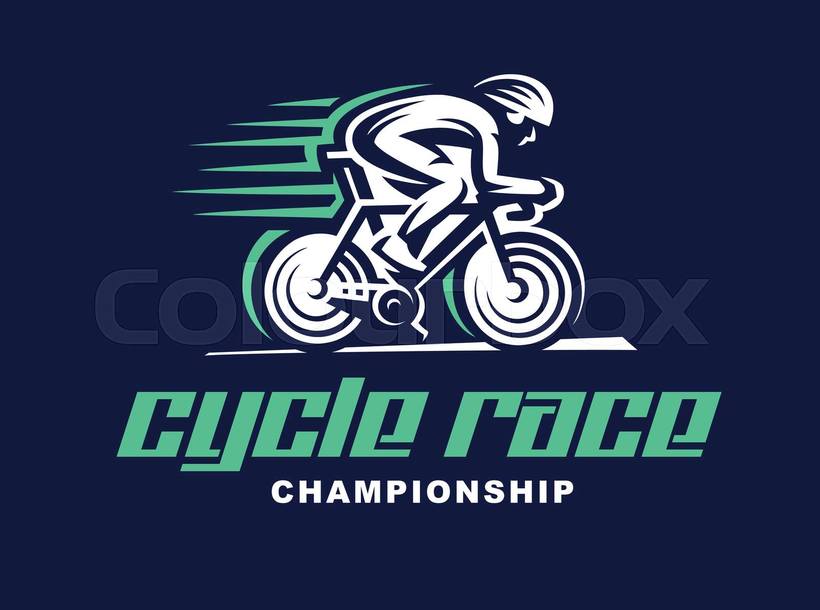 Cycling race Vector logo illustration. | Stock vector | Colourbox