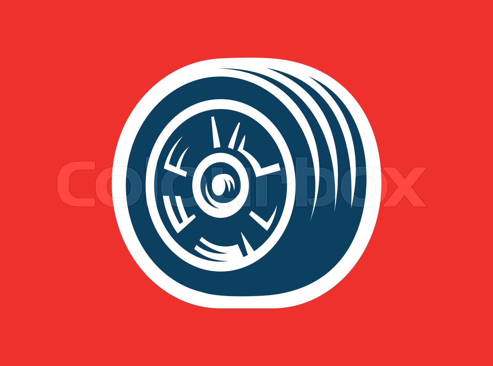 Tyre symbol or icon - car tire logo | Stock vector | Colourbox