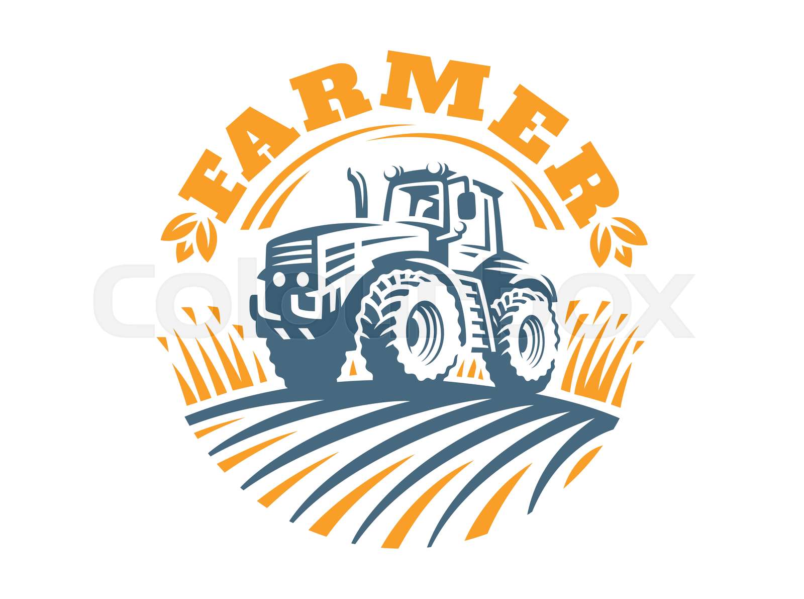 White Tractor Logo