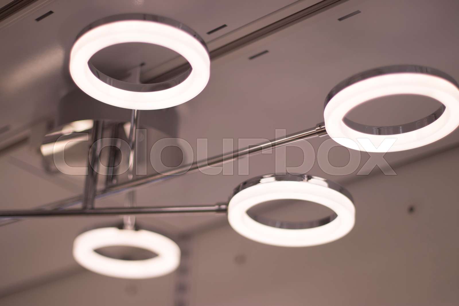 LED lights display in store | Stock image | Colourbox
