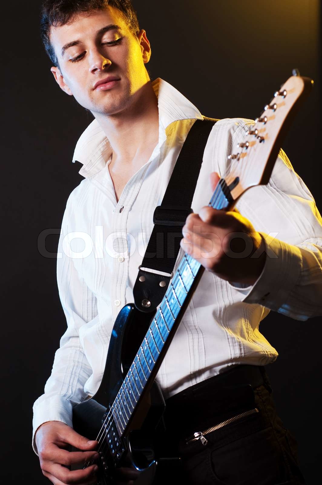handsome guitarist | Stock image | Colourbox