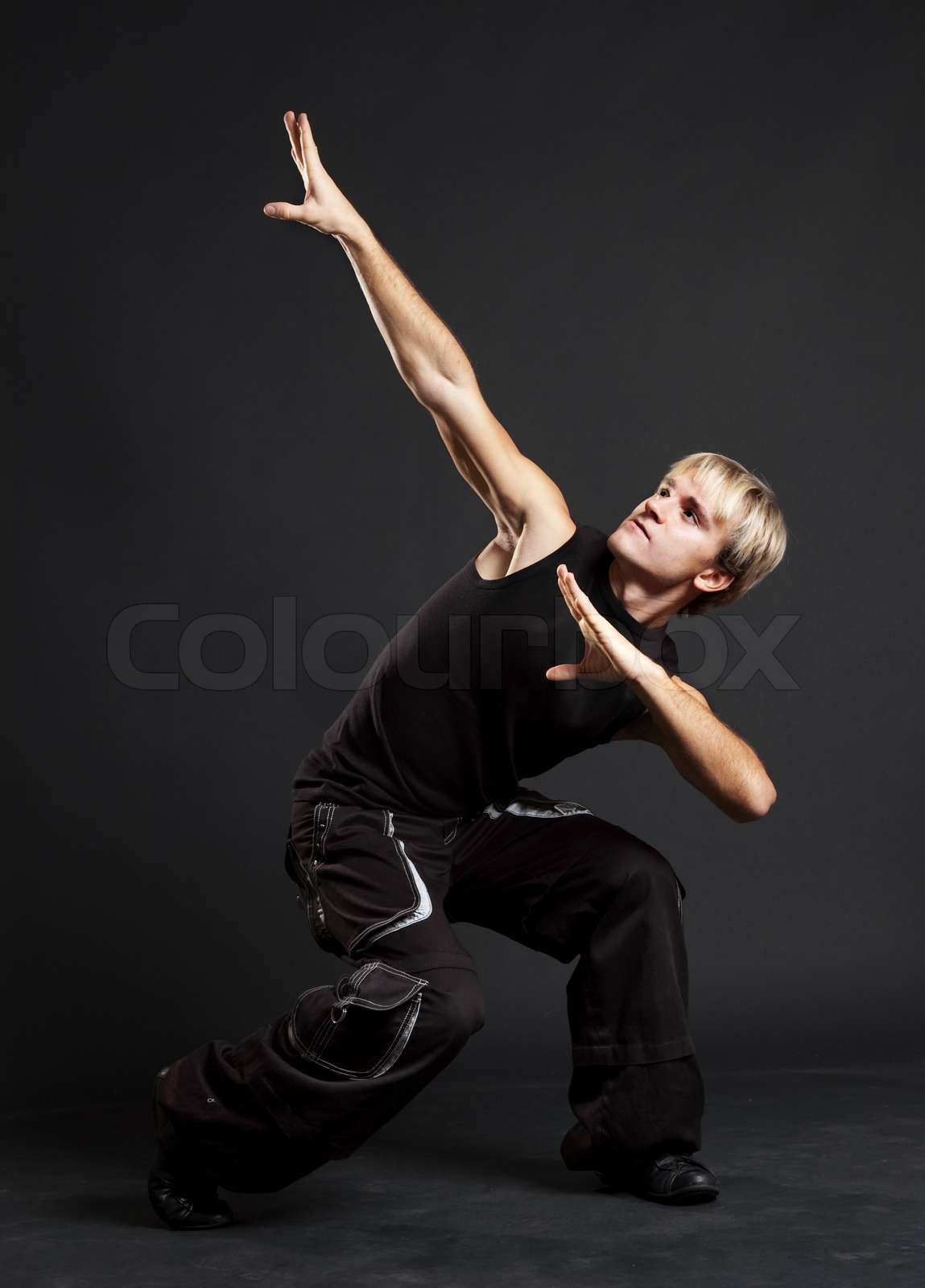 hip-hop casual breakdancer posing | Stock image | Colourbox