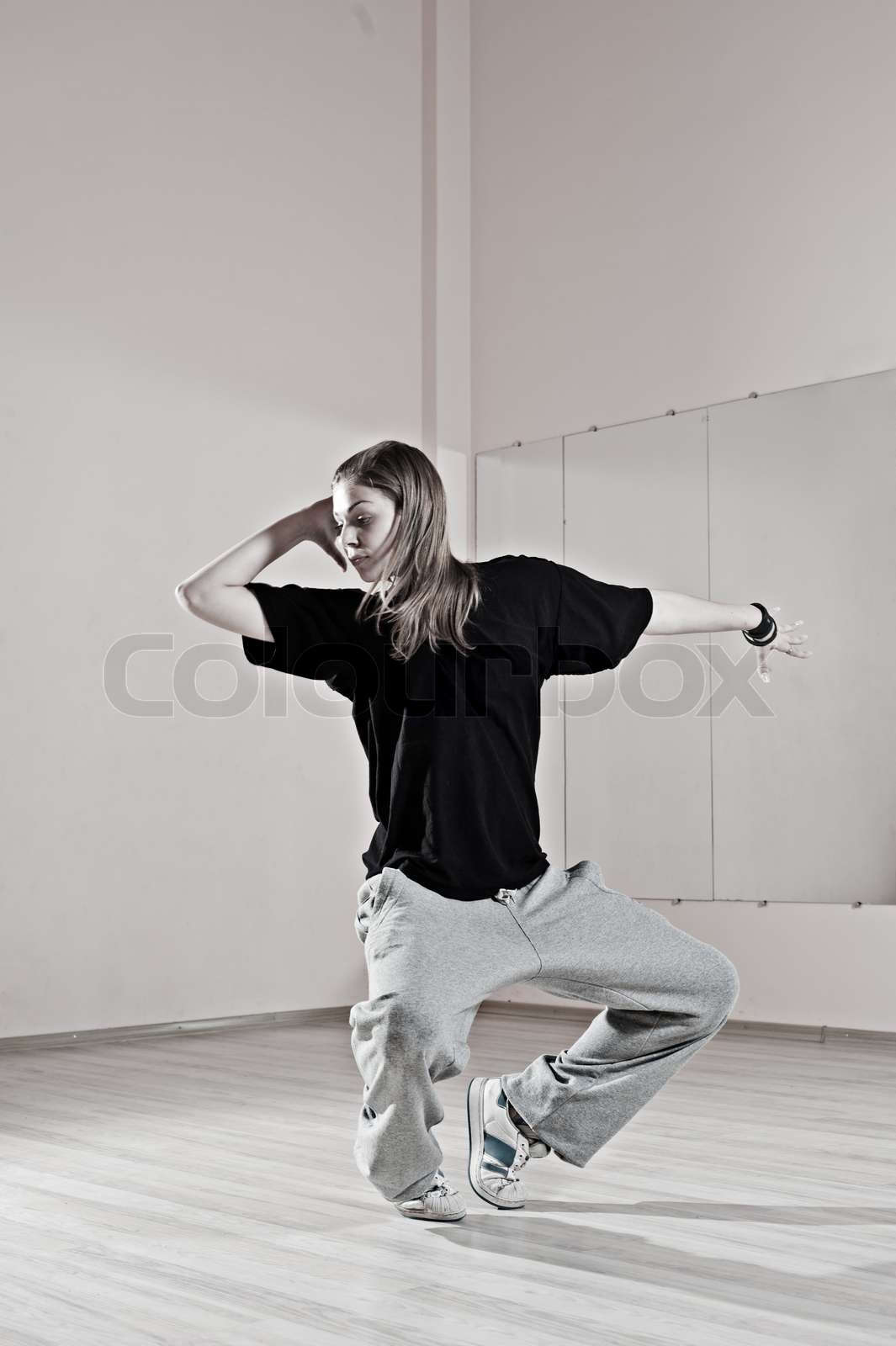 hip-hop girl posing | Stock image | Colourbox