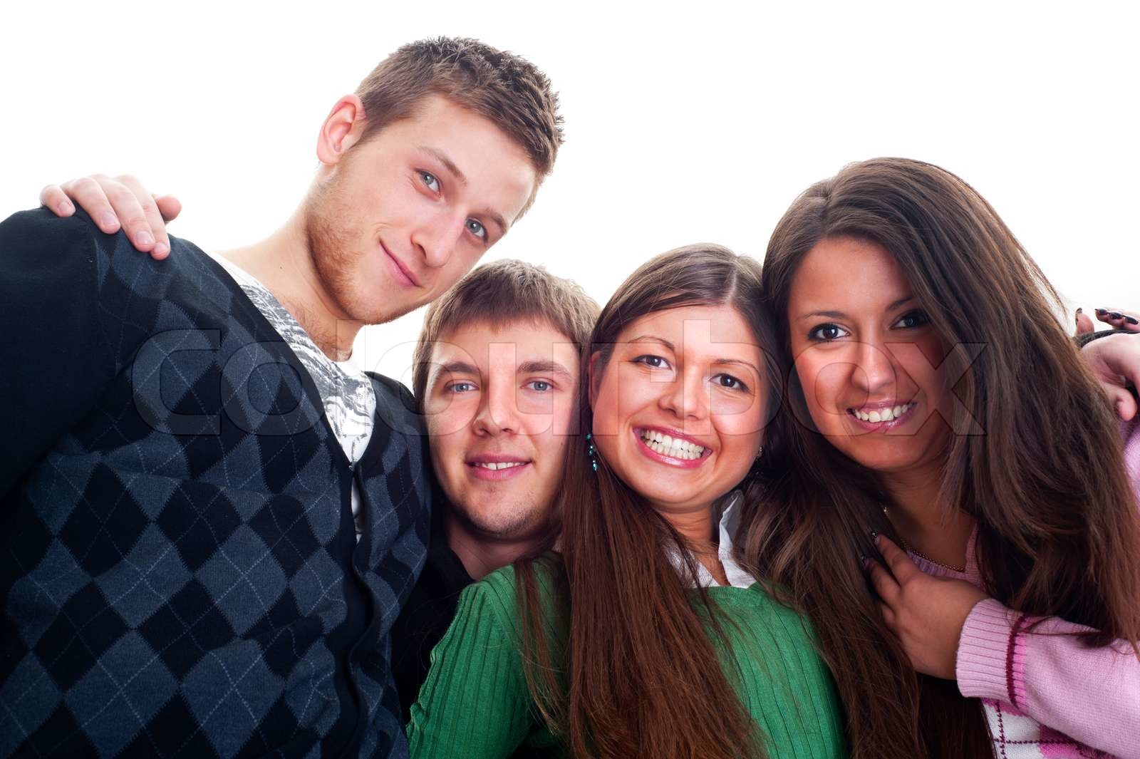 lebendiges Bild der fröhliche junge Menschen | Stock Bild | Colourbox