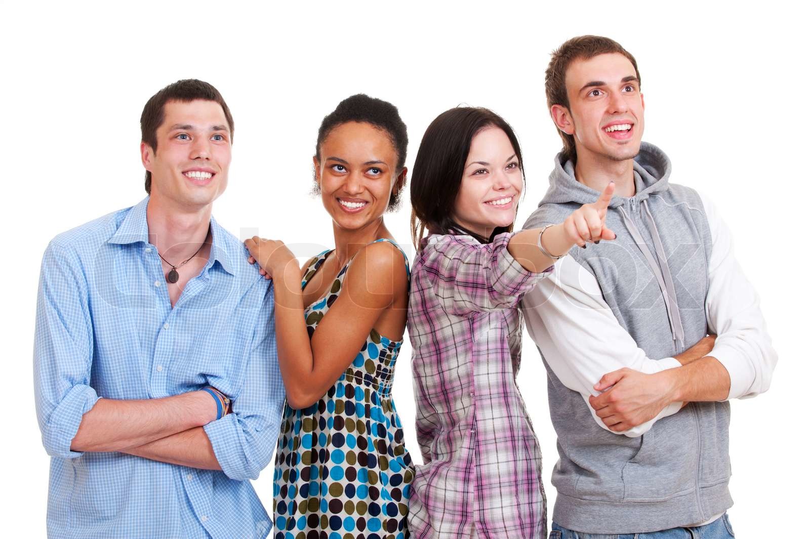 people looking at something | Stock image | Colourbox