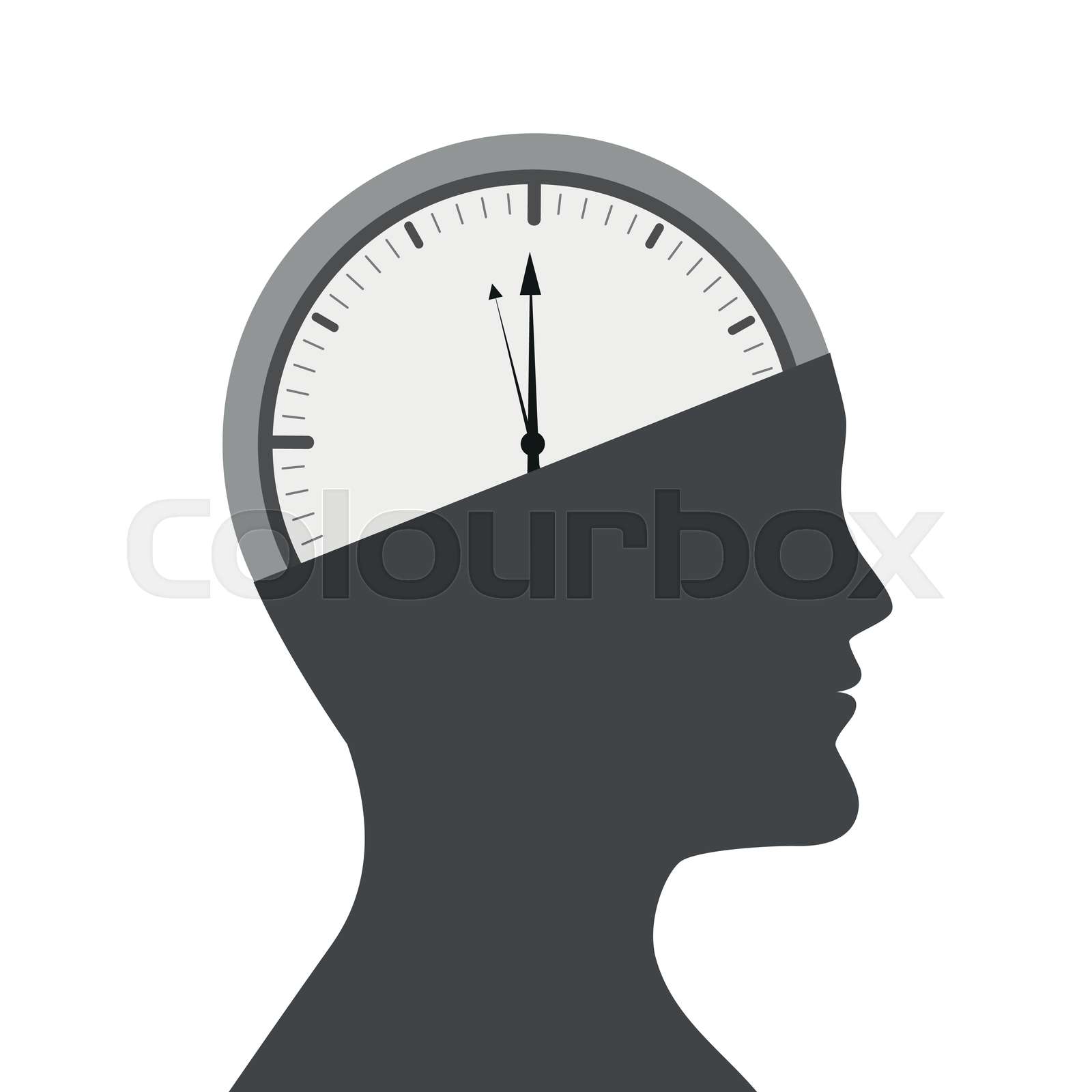 stress, clock, body | Stock vector | Colourbox