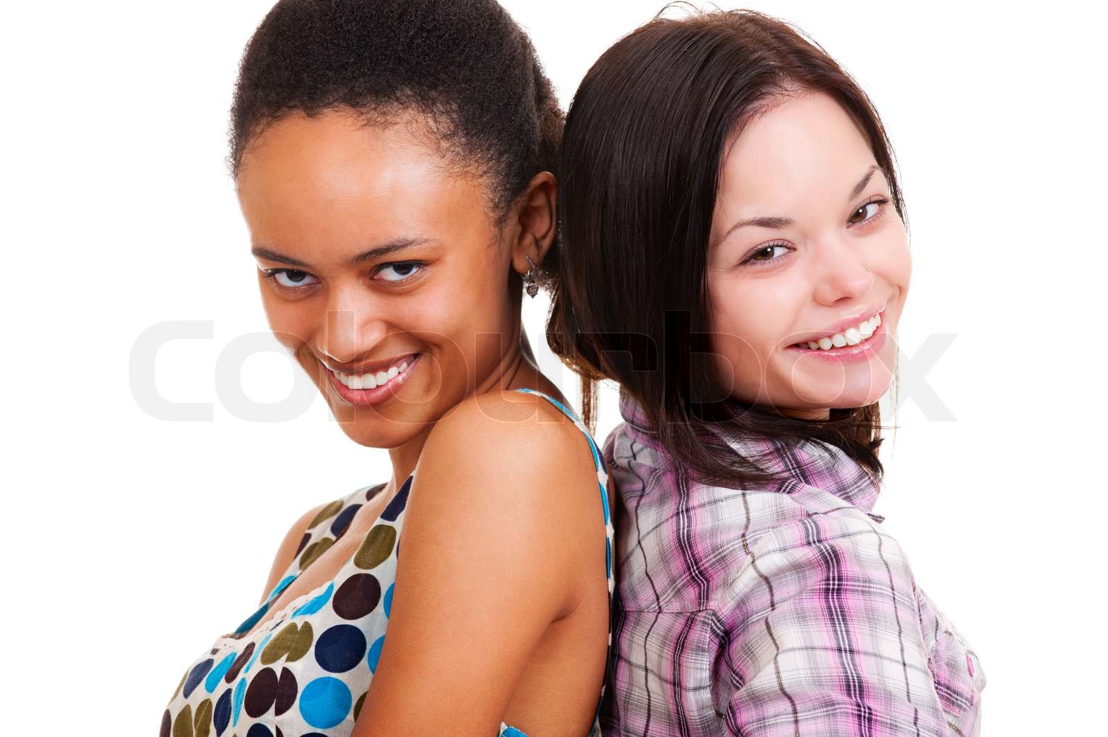 portrait of two happy friends | Stock image | Colourbox