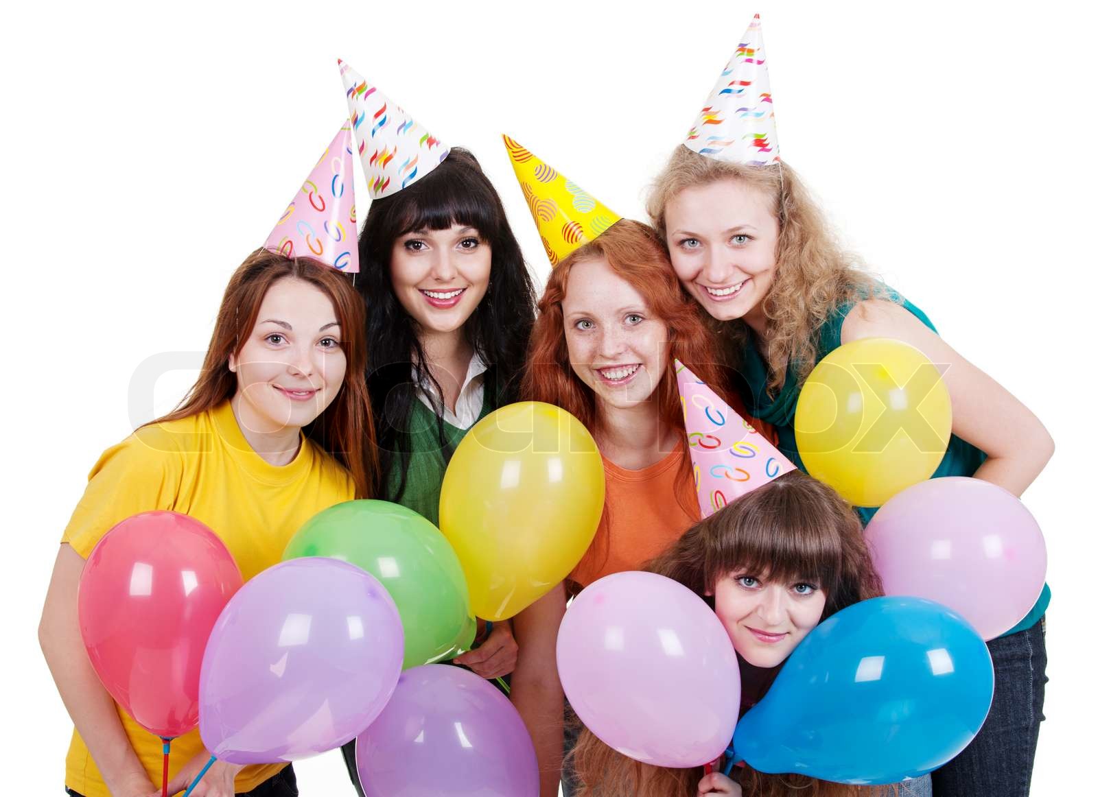 pretty girls with balloons | Stock image | Colourbox