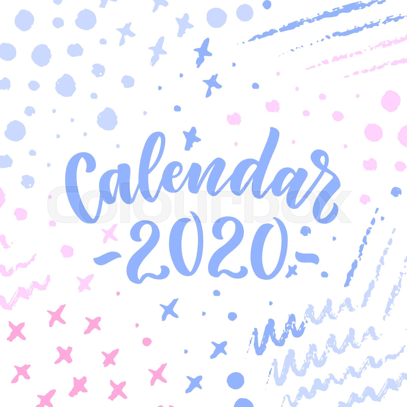 Vector illustration of calendar cover. For print notebooks, daily ...
