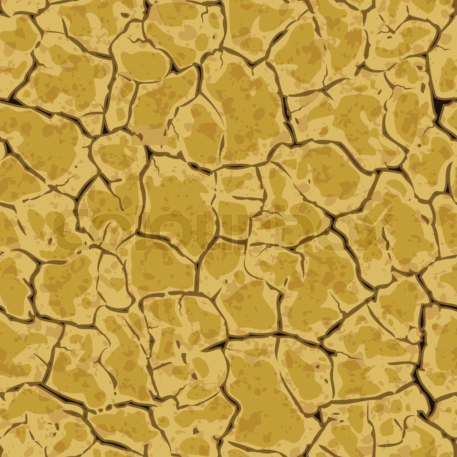 vector seamless cracked dry ground background pattern | Stock vector ...