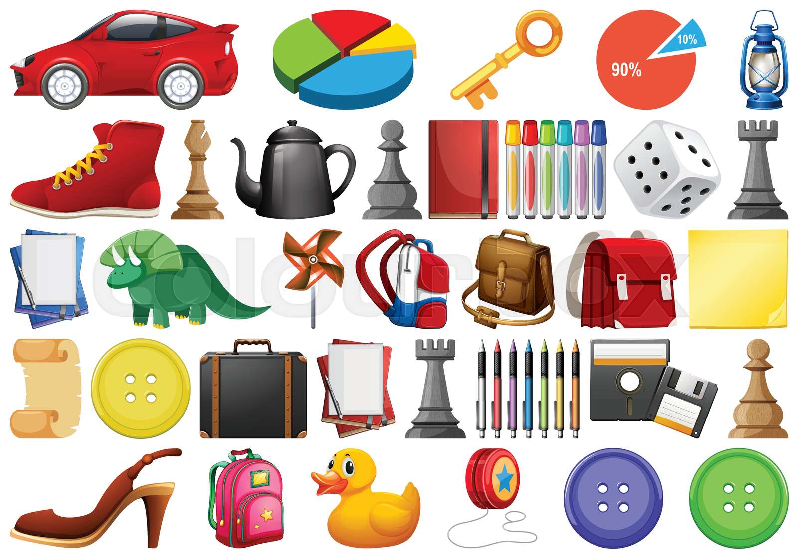 large set of different objects | Stock vector | Colourbox