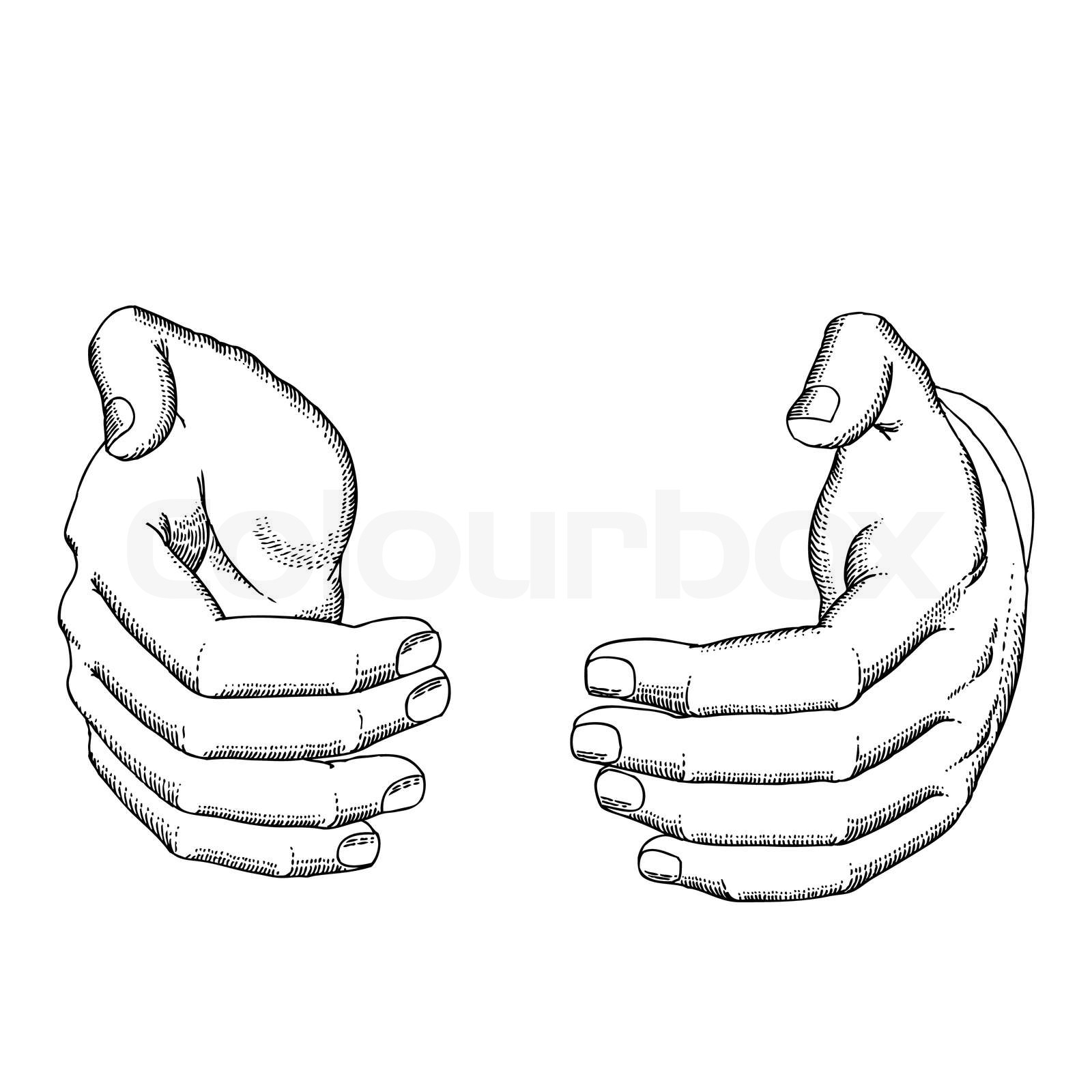 Hand Reaching For Something Drawing