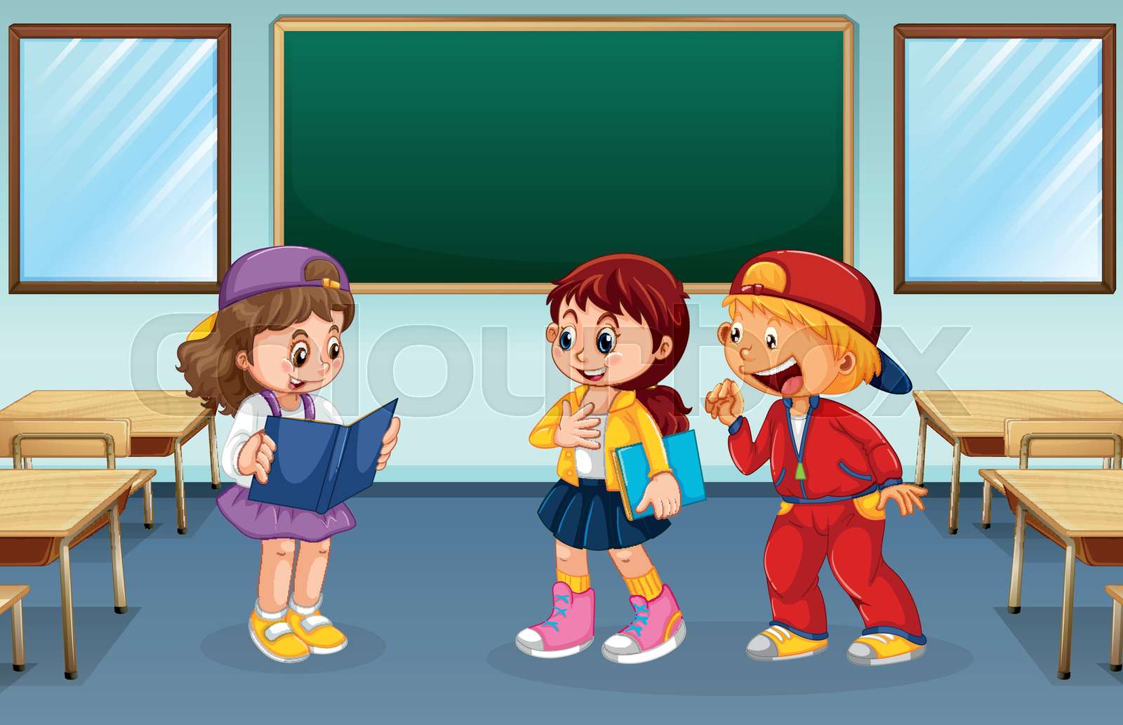 Student in the classroom | Stock vector | Colourbox
