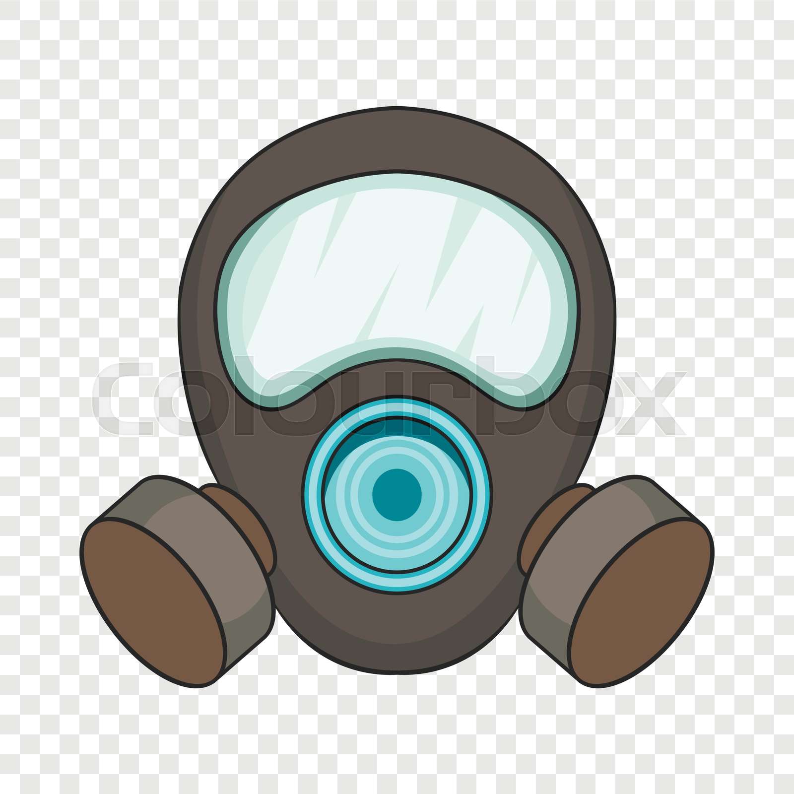Gas mask icon, cartoon style | Stock vector | Colourbox