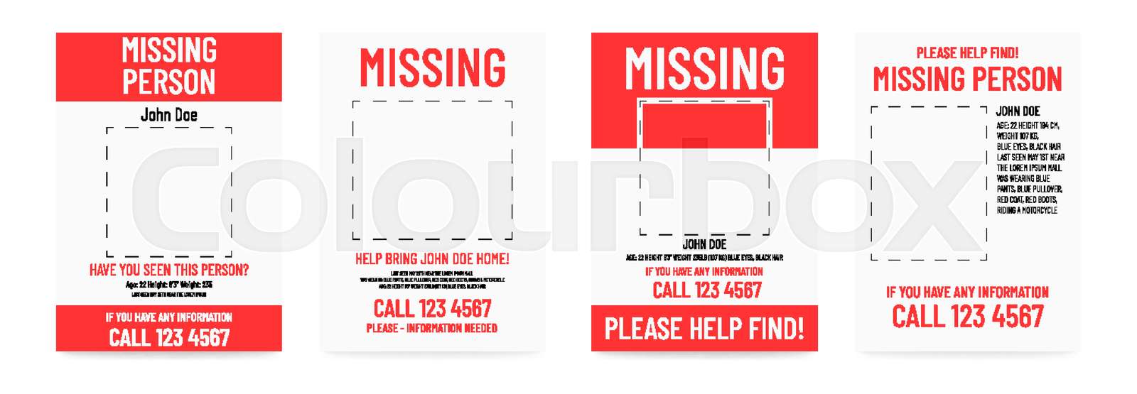 Blank Missing Poster