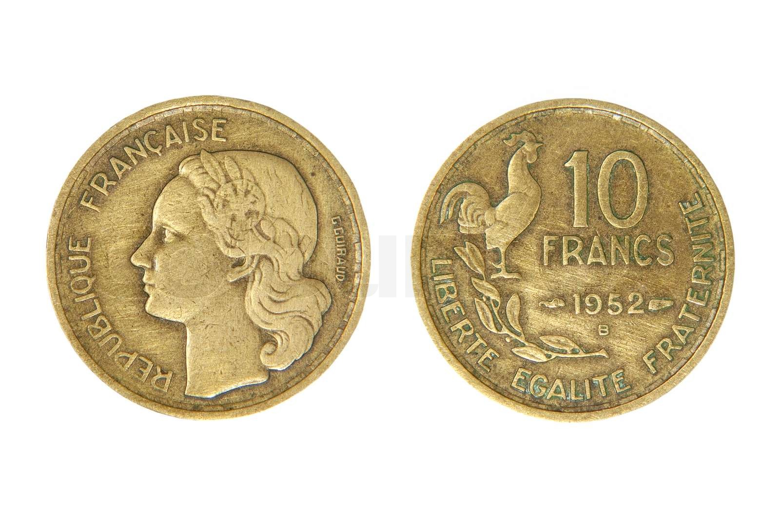 Old french monetary unit franc | Stock image | Colourbox