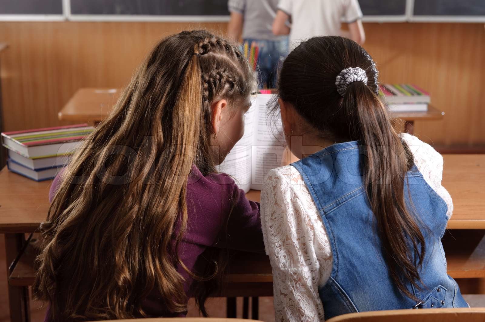 Chating at school | Stock image | Colourbox