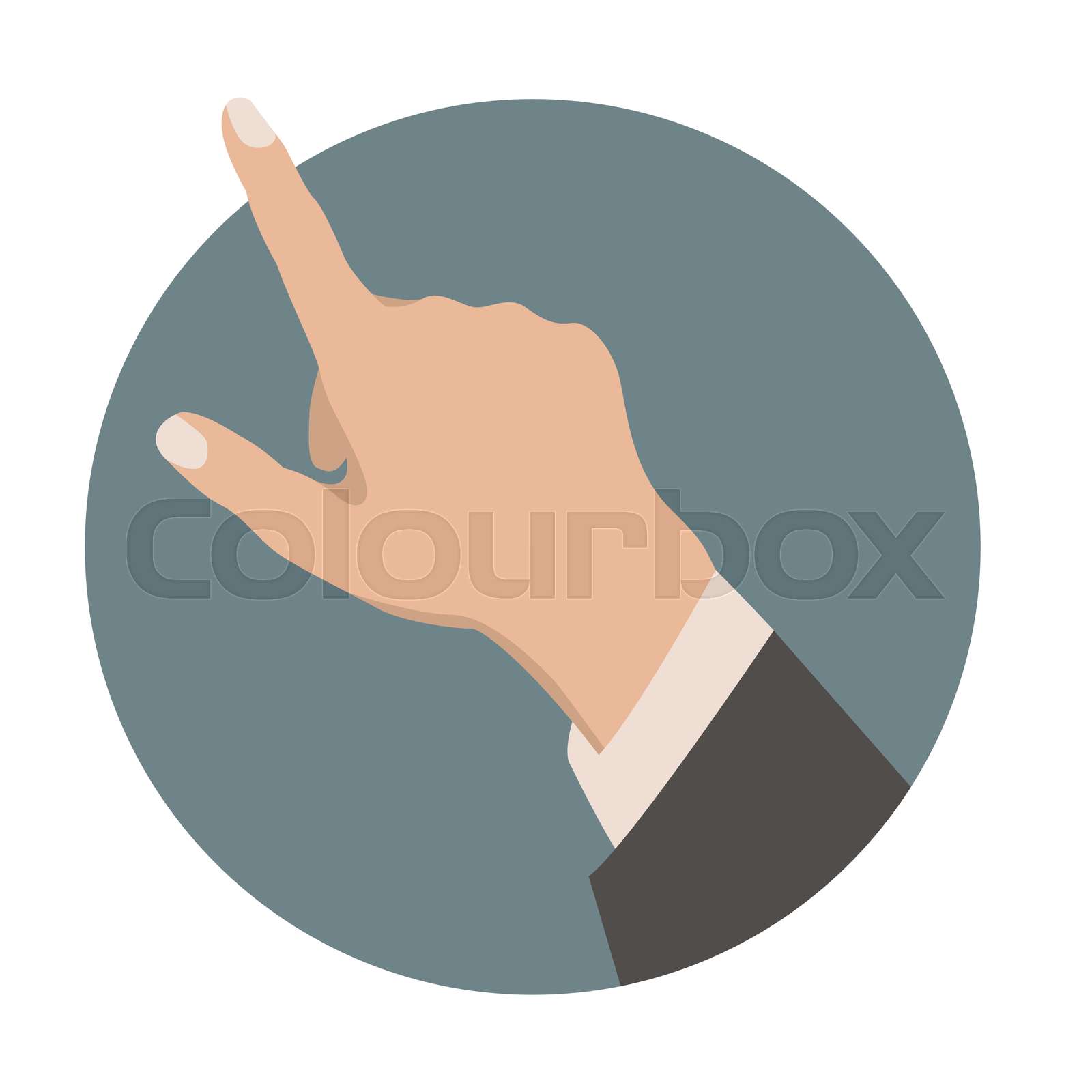 hand index finger pointing up, vector illustration, | Stock vector ...
