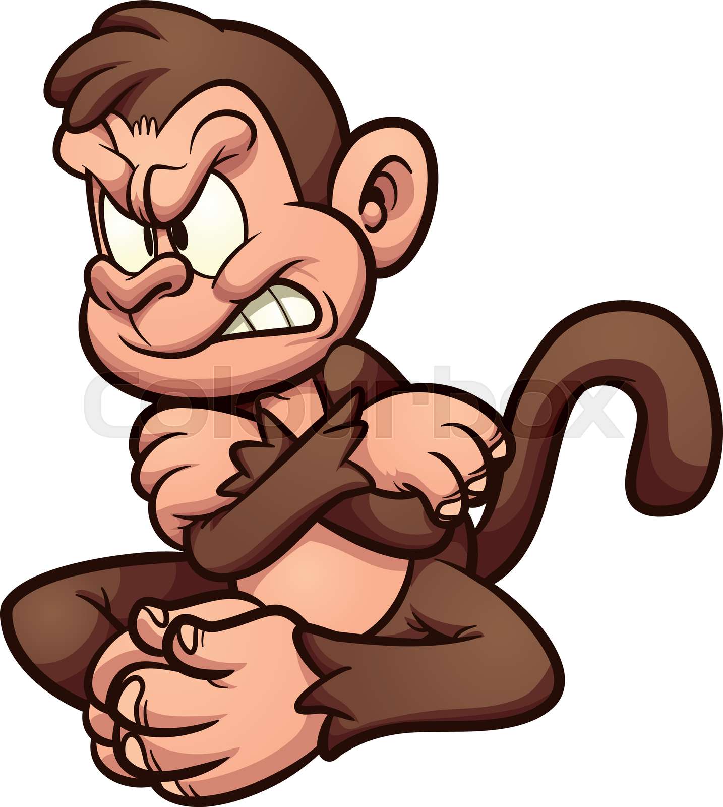 Angry monkey | Stock vector | Colourbox
