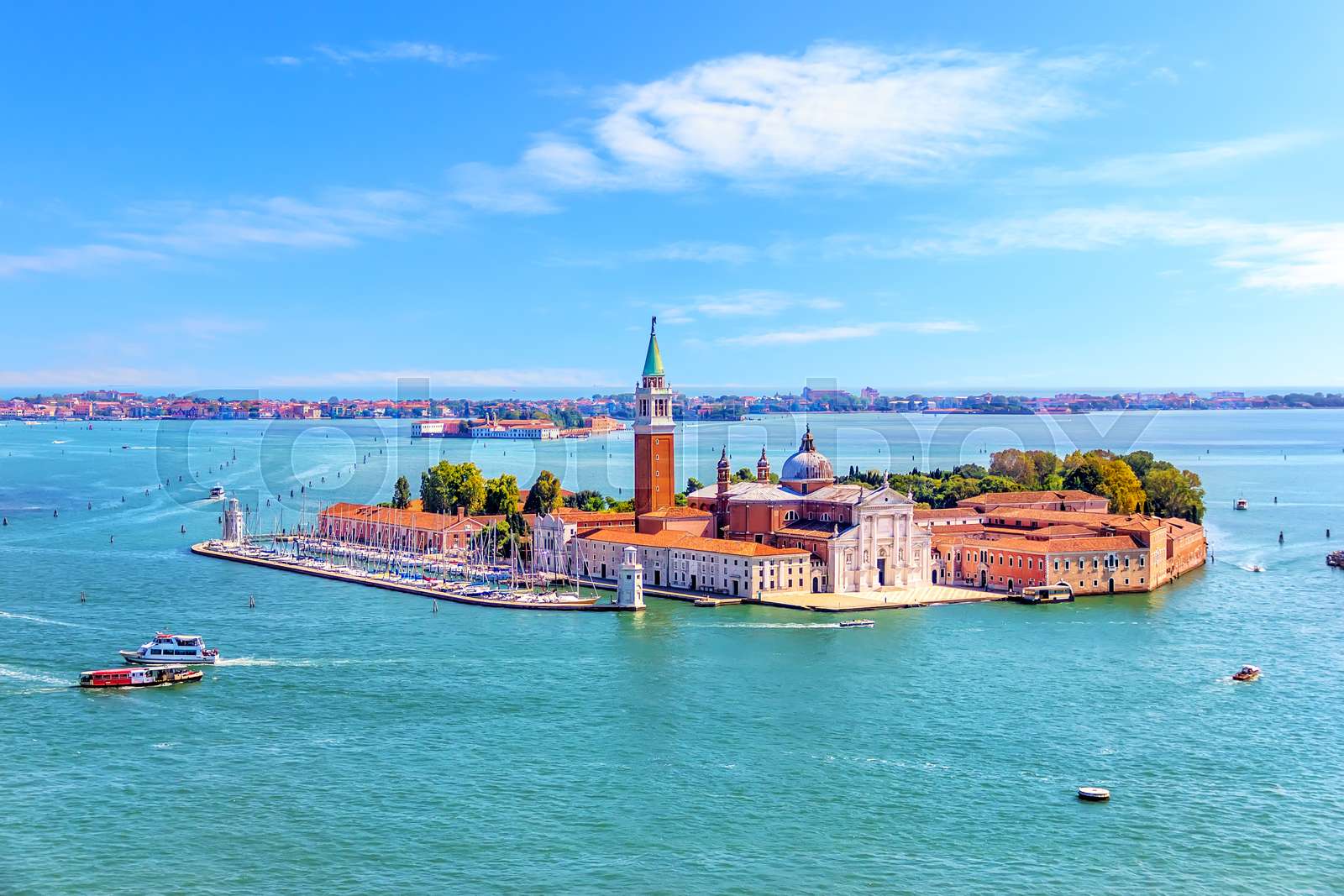 San Giorgio Maggiore Island, view from the sightseeing platform in ...