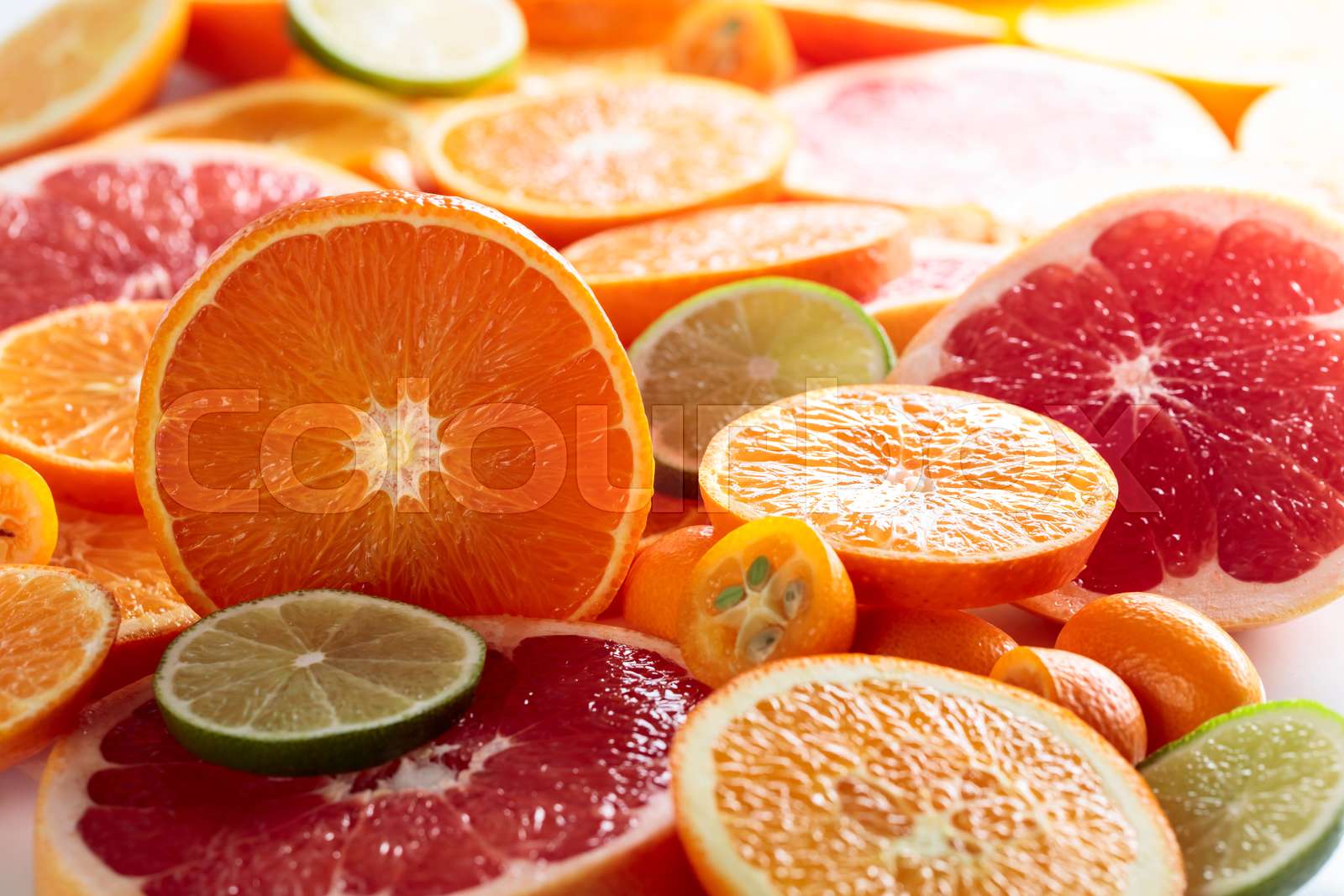 Close up of citrus fruits. | Stock image | Colourbox