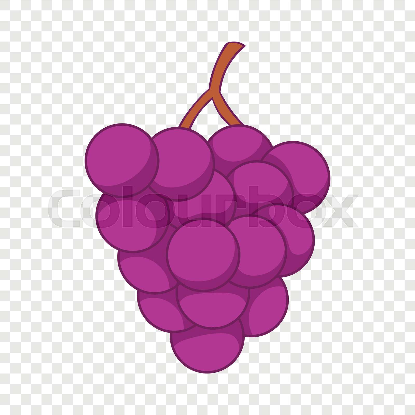 Red grapes icon, cartoon style | Stock vector | Colourbox