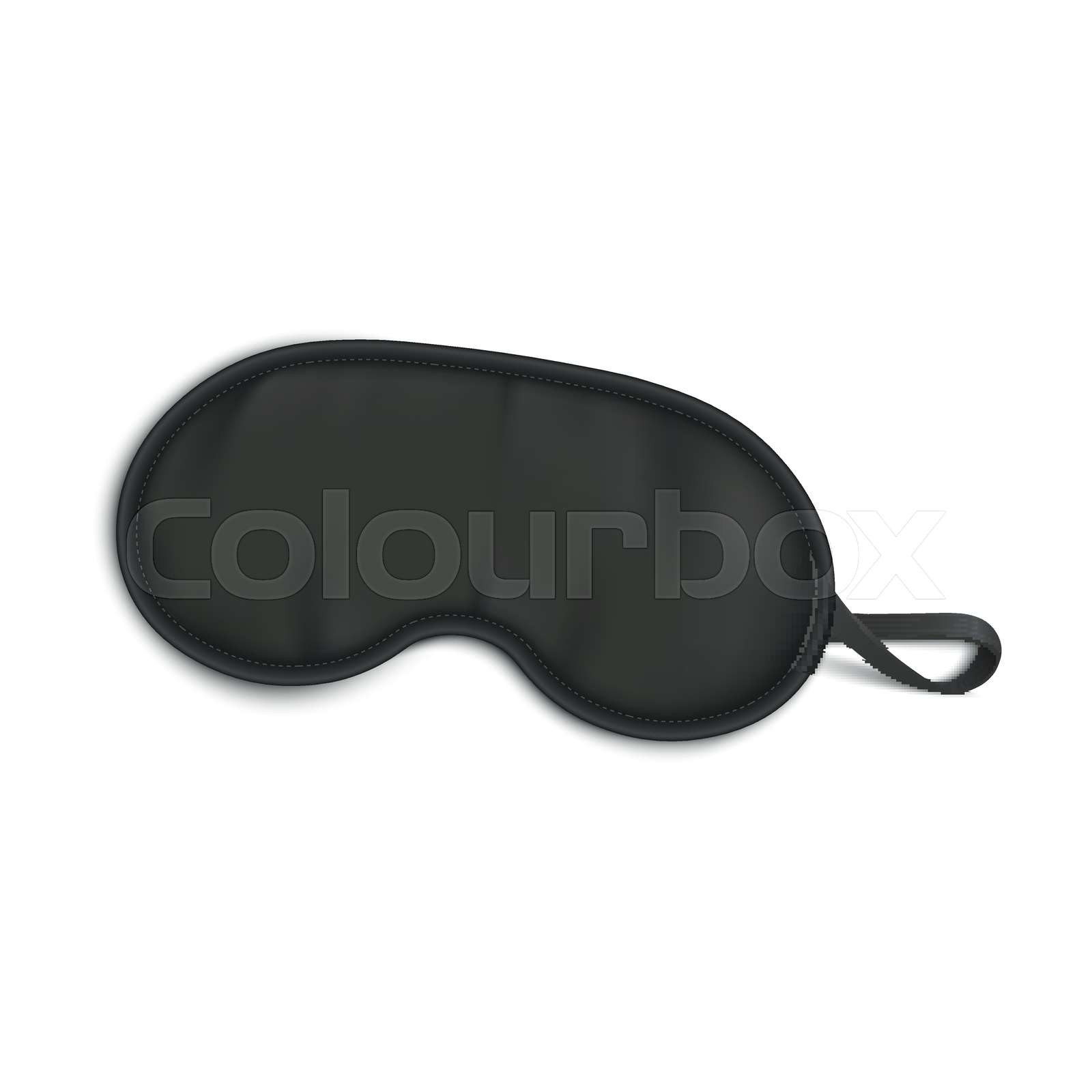 Blank black sleeping or blindfold mask mockup vector illustration ...