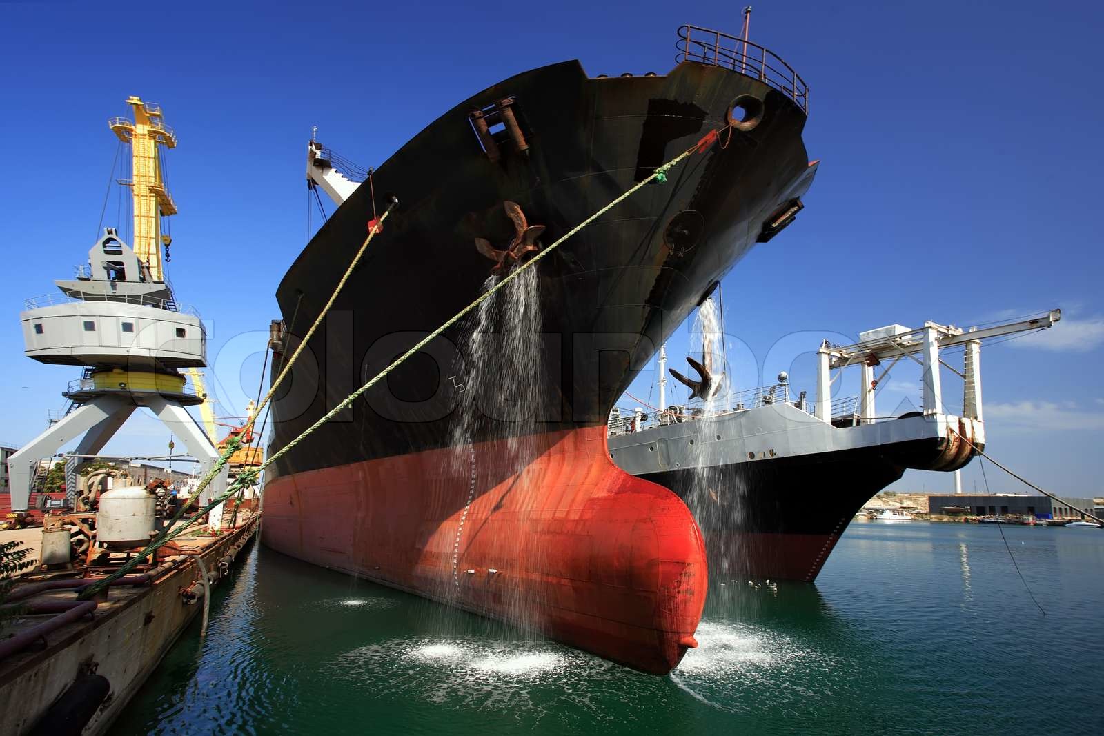 A ship in port | Stock image | Colourbox