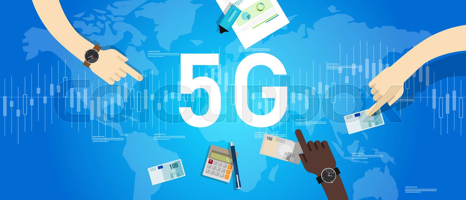 5g phone technology connect worldwide. Smart and 5th generation network ...