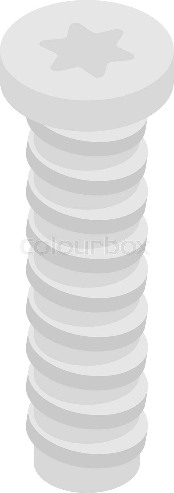 Torx screw-bolt icon, isometric style | Stock vector | Colourbox