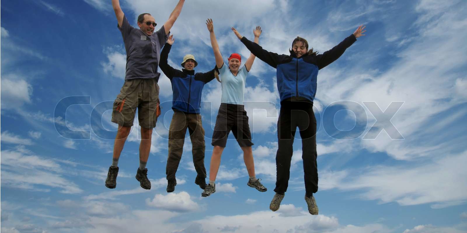 Glück springen | Stock Bild | Colourbox