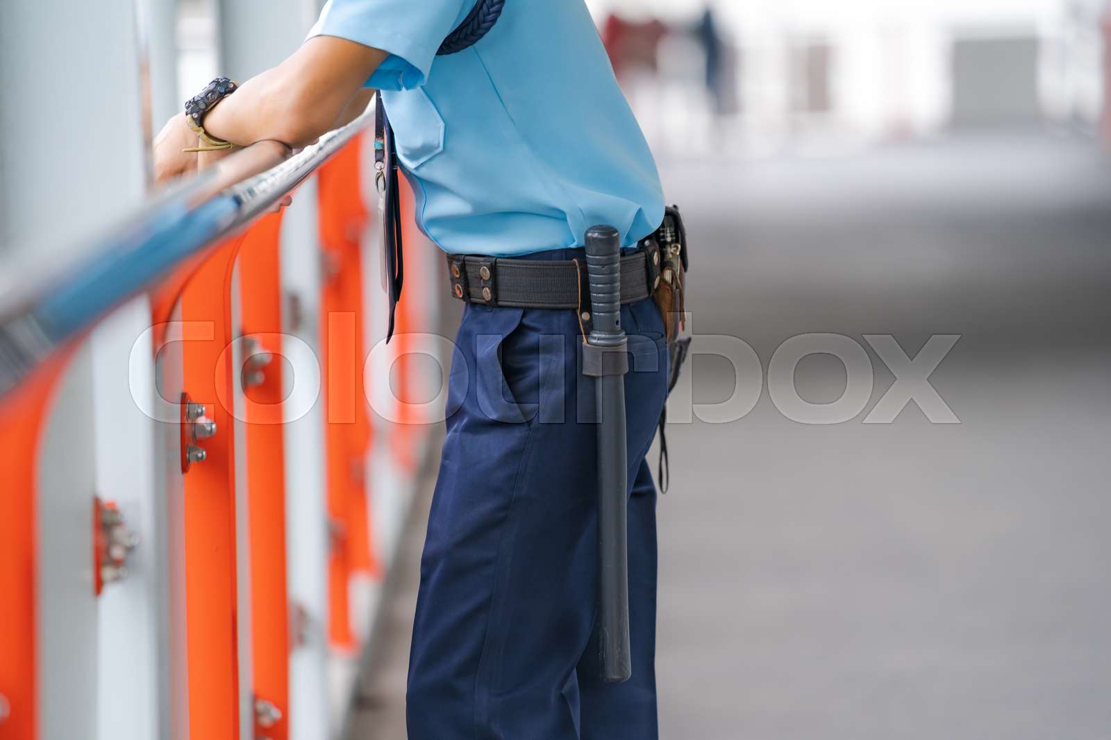 Security guard officers are checking the area | Stock image | Colourbox