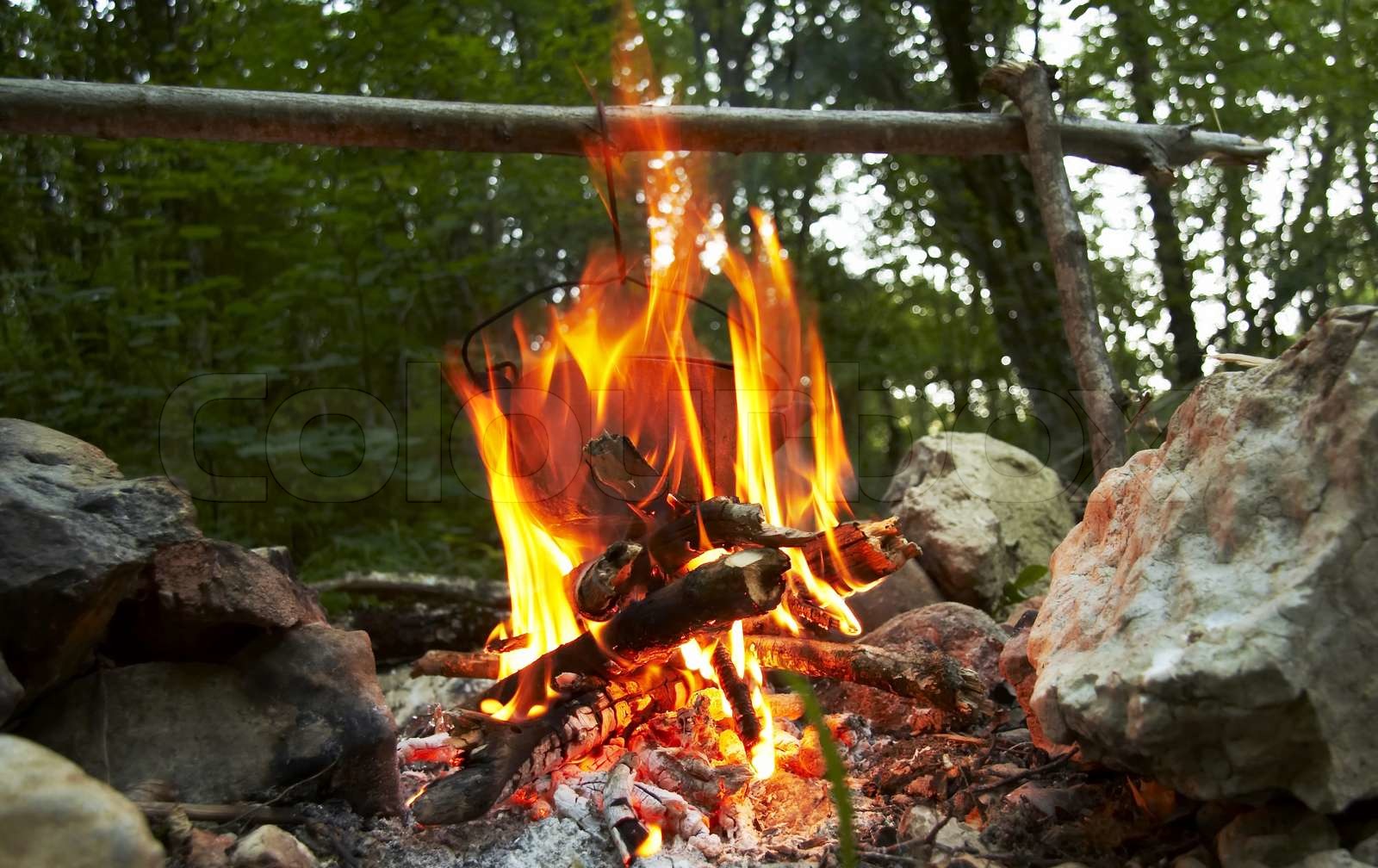 Camping fire | Stock image | Colourbox