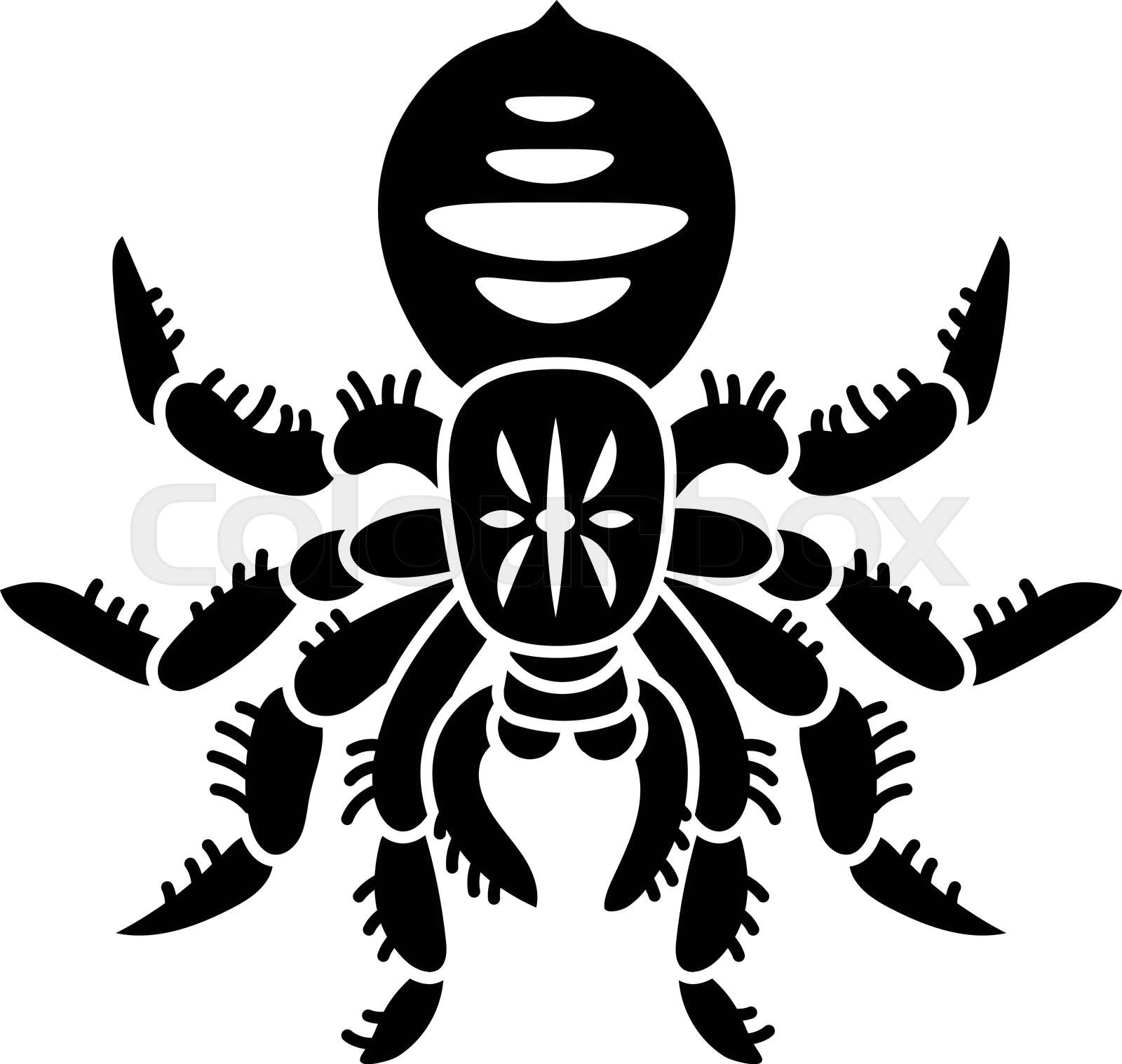 Danger tarantula icon, simple style | Stock vector | Colourbox
