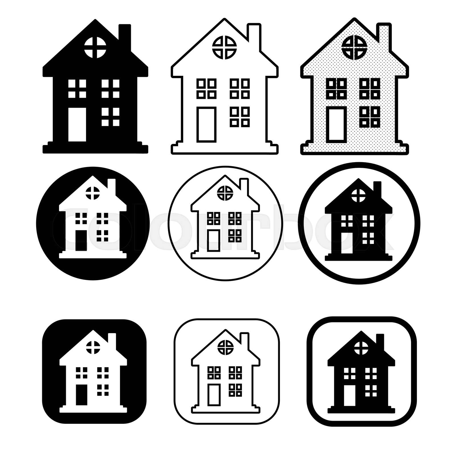 simple house and home icon symbol sign | Stock vector | Colourbox