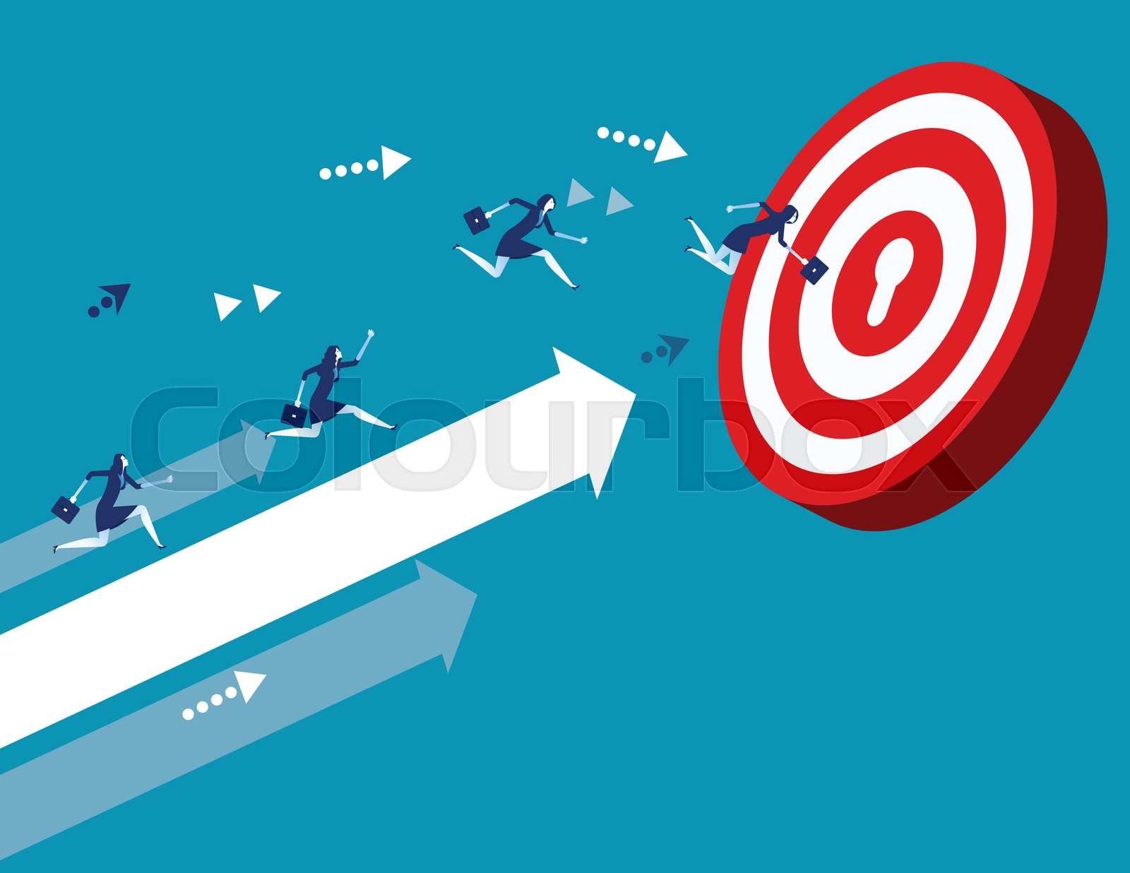 Business team reach their goal. Concept business vector illustration ...