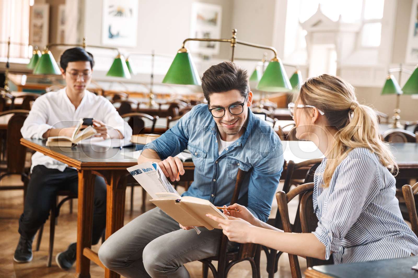 Group of students getting ready for exams | Stock image | Colourbox