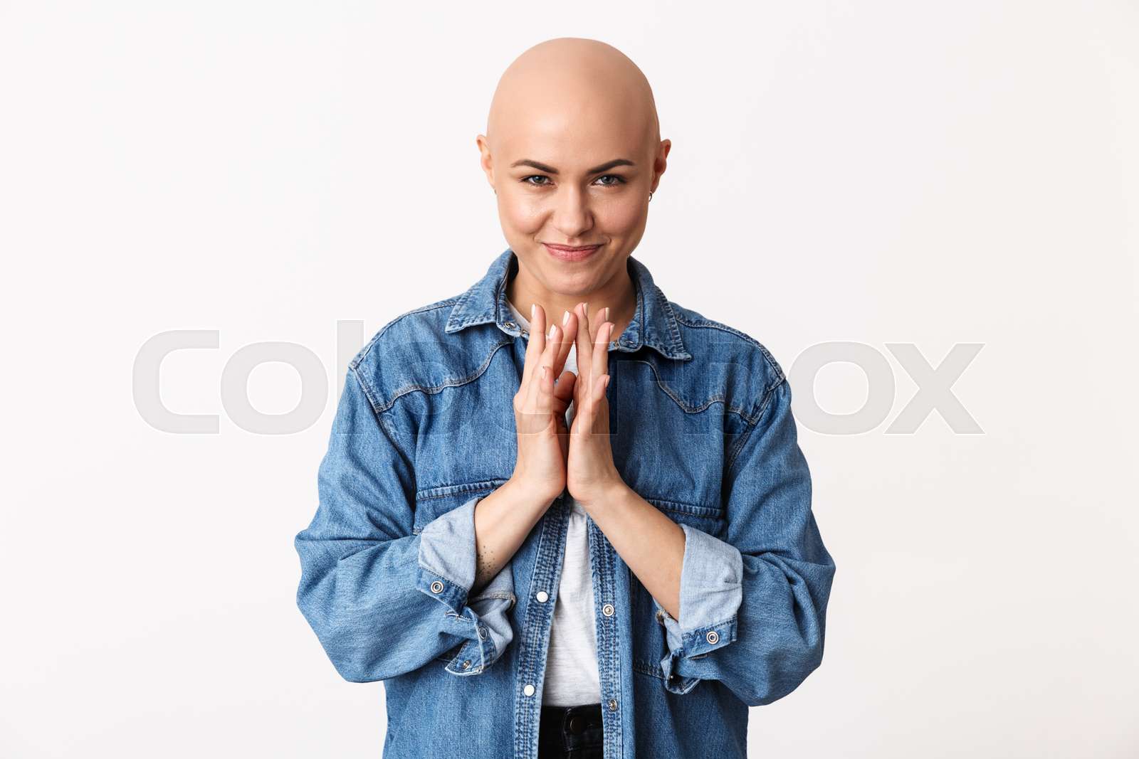 Portrait of a beautiful young hairless woman | Stock image | Colourbox